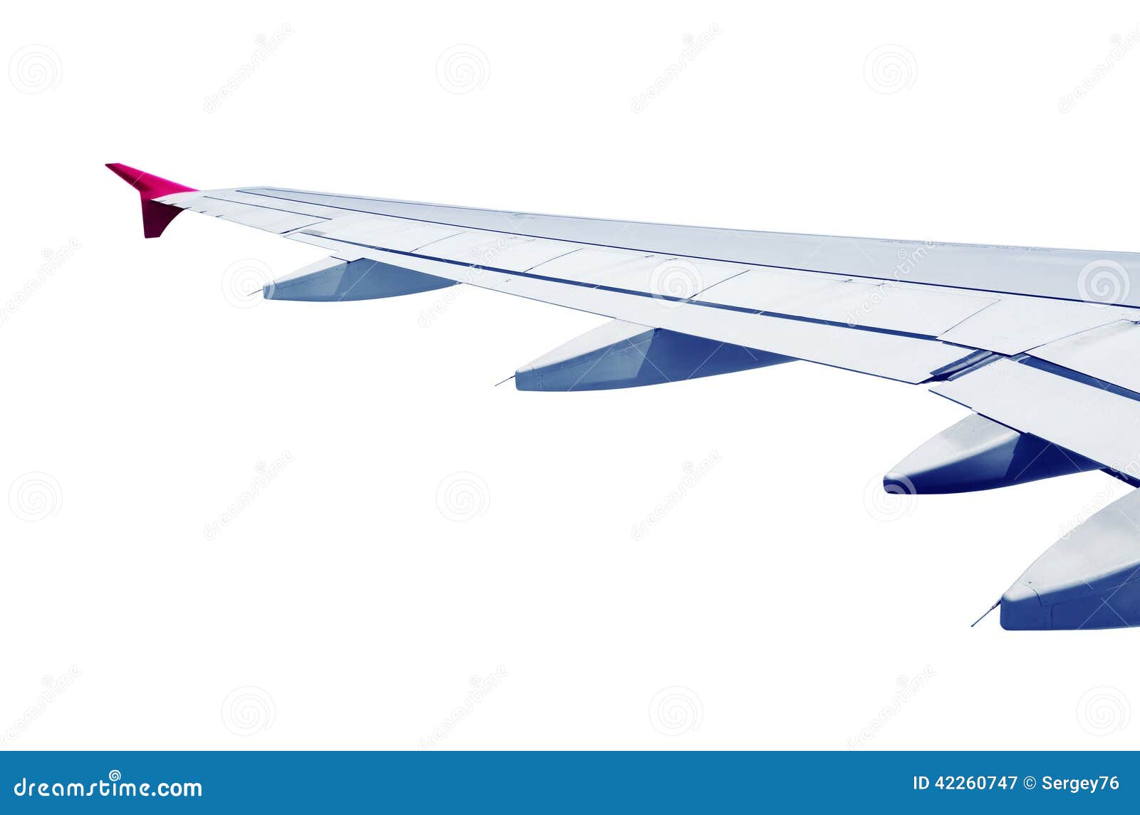 Airplane wing isolated stock image. Image of transportation - 42260747