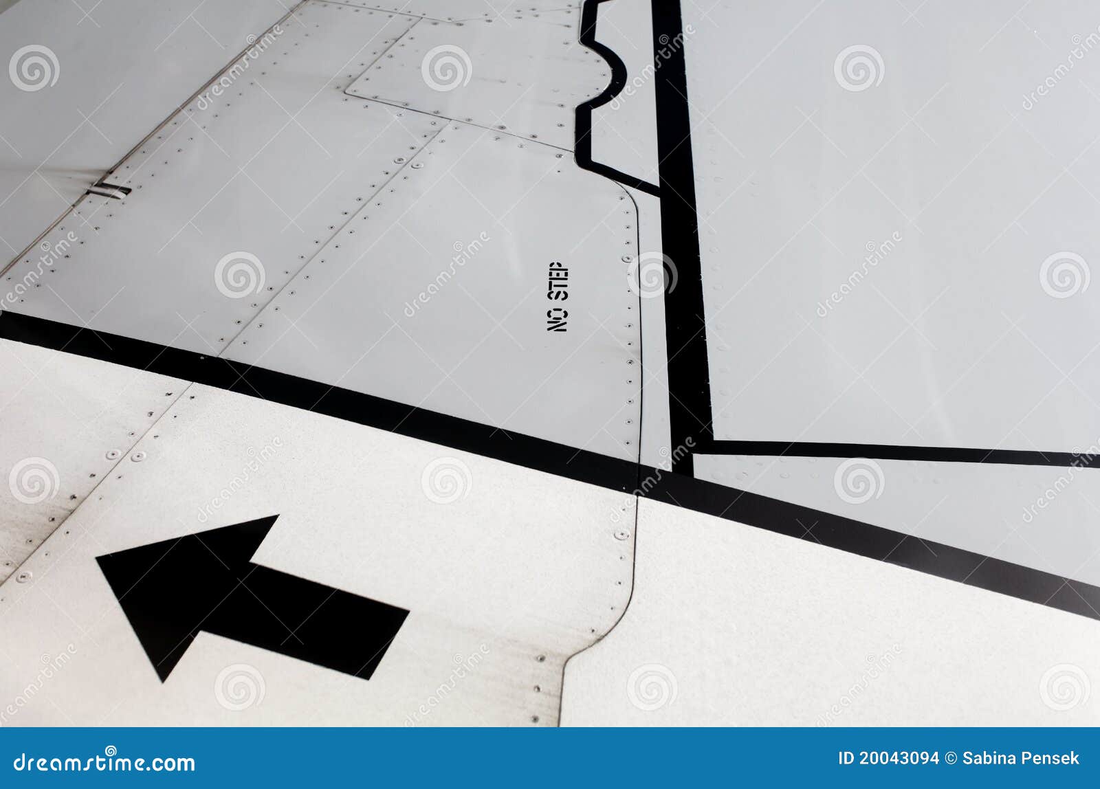 Airplane wing markings stock photo. Image of aircraft - 20043094