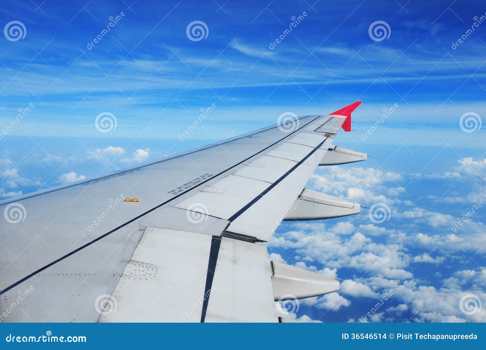 Wing Tip Of A Passenger Plane. The Terminal Part Of The Wing Structure ...