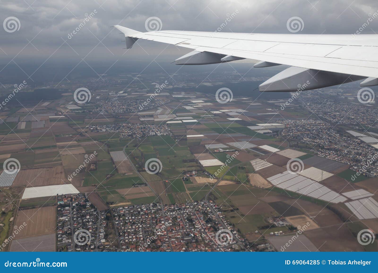 Airplane Wing Sight during Flight Stock Image - Image of commercial ...