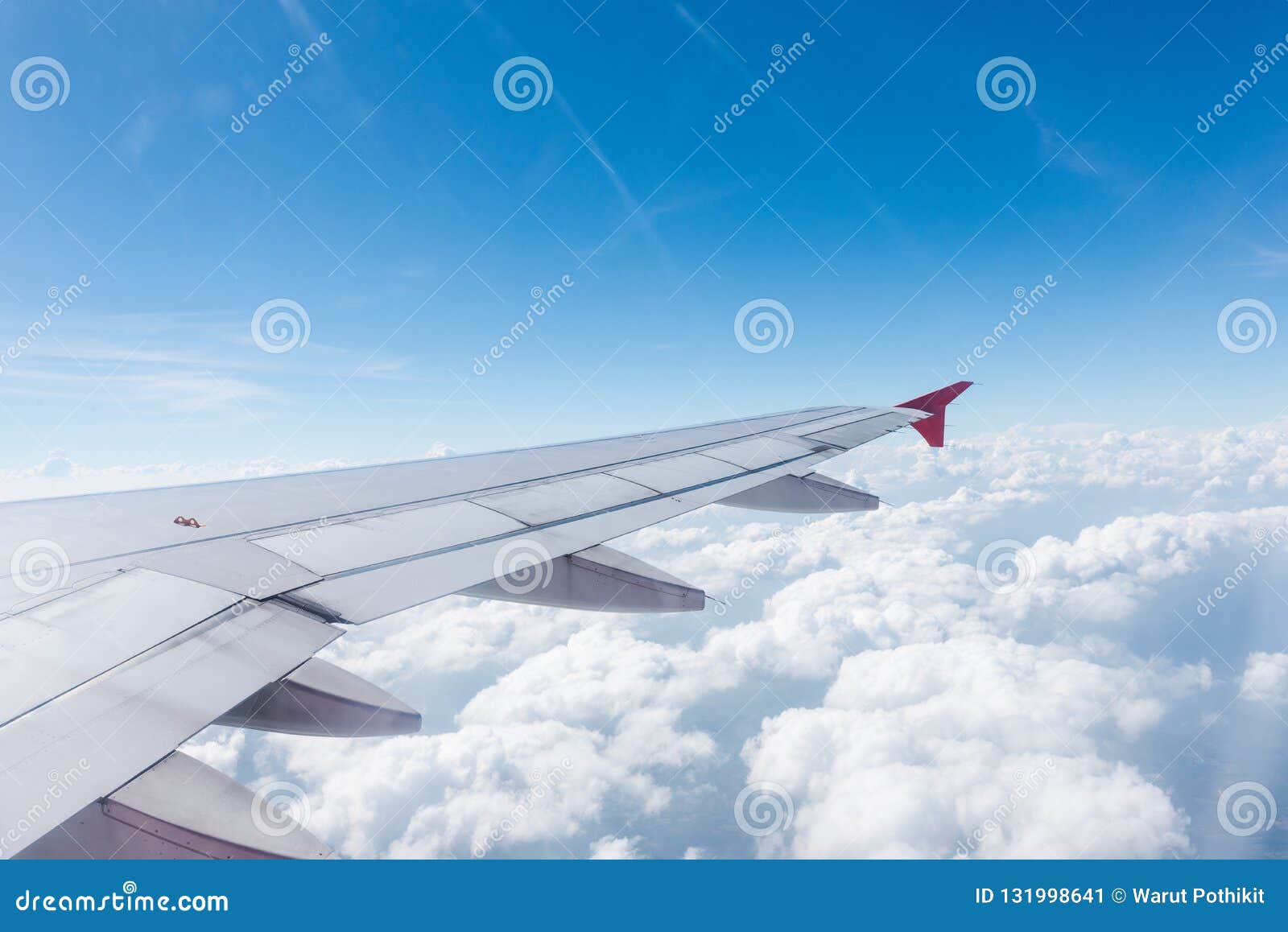 Airplane wing stock image. Image of journey, airline - 131998641