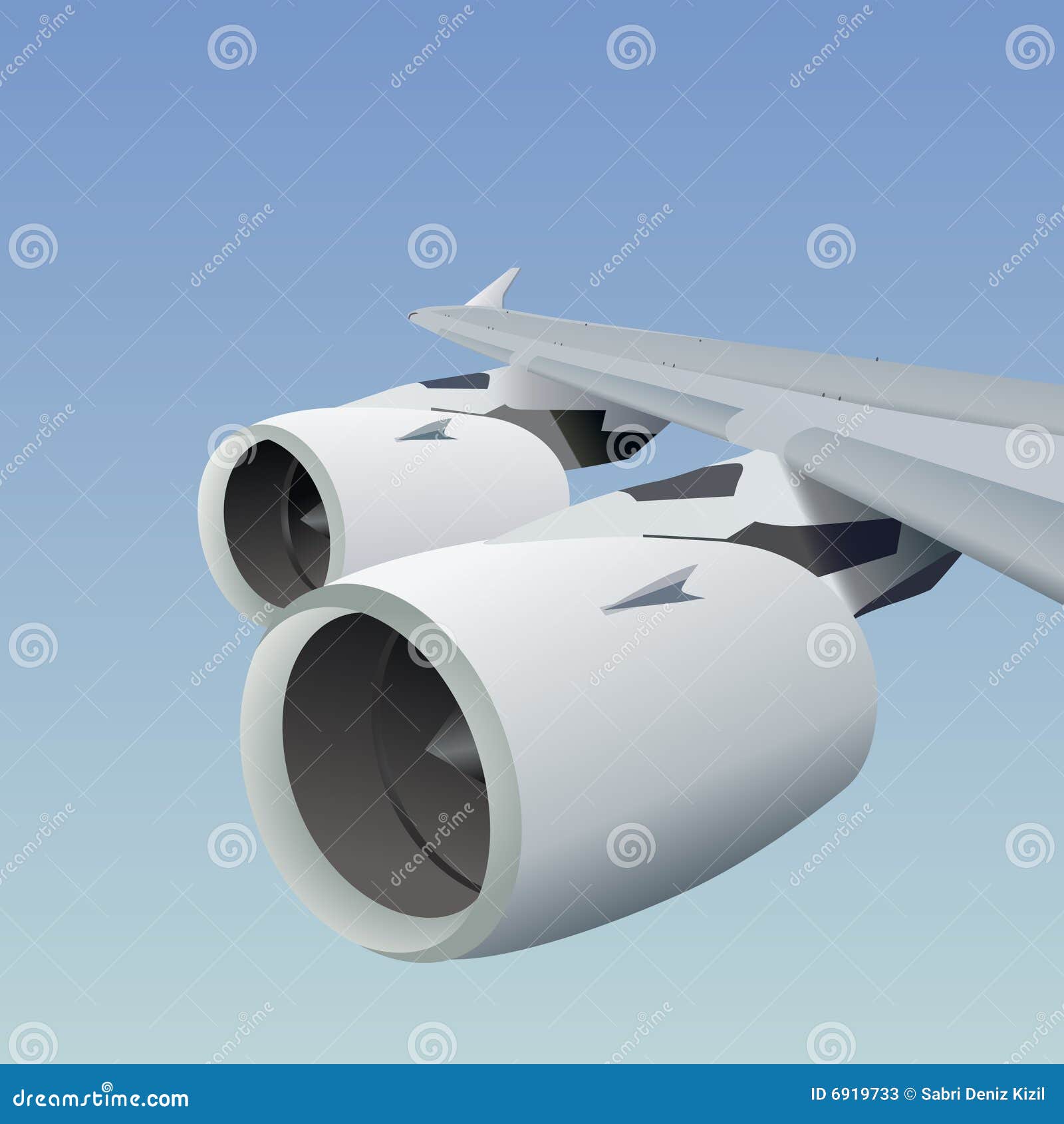 Airplane wing vector stock vector. Illustration of deliver - 6919733