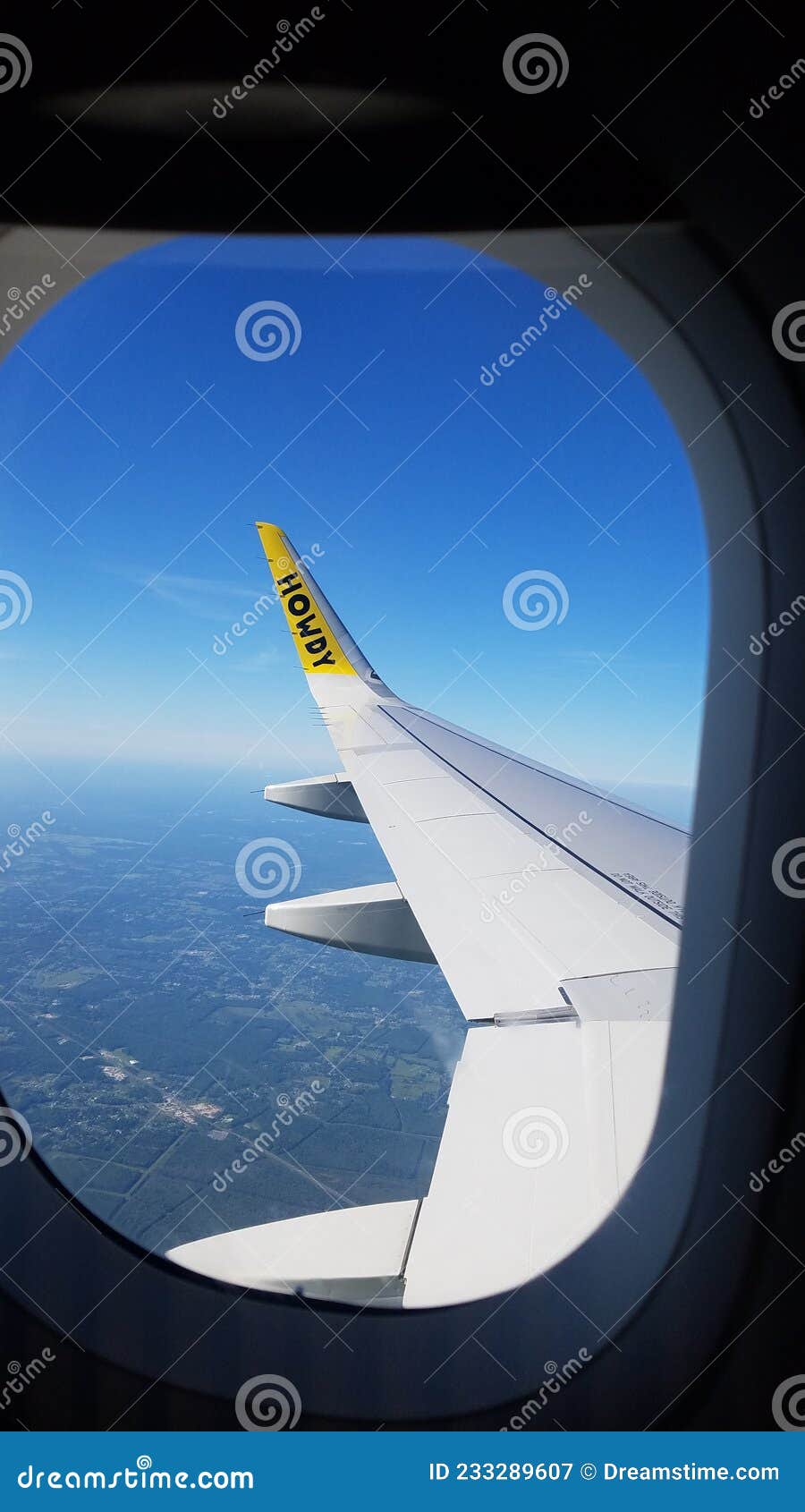 Airplane Wing through Window Editorial Photography - Image of lighting ...