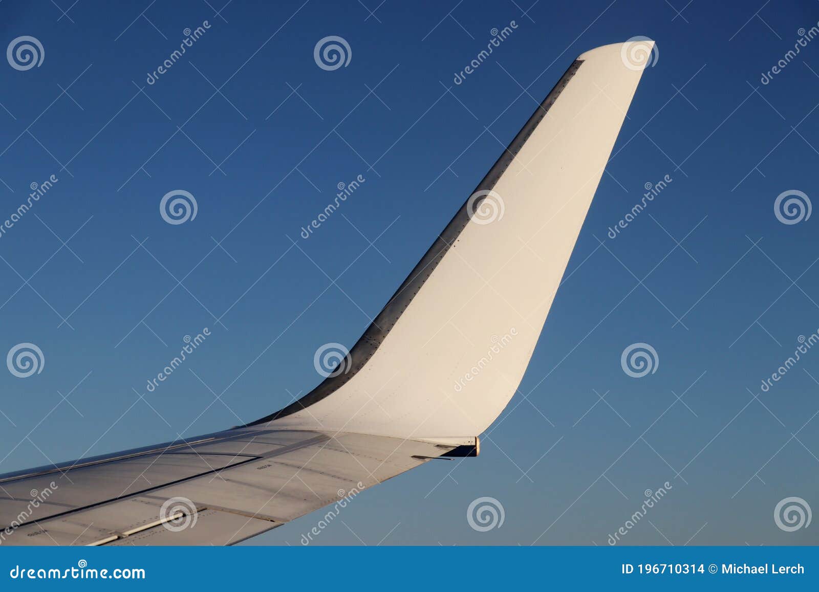 Airplane Winglet - Close Up Stock Photo - Image of aircraft, metal ...