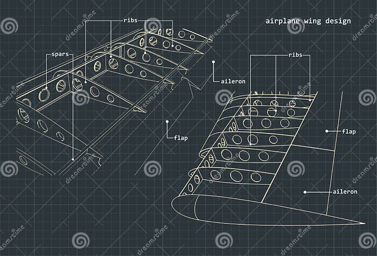 Airplane wings drawings stock vector. Illustration of contour - 169202863