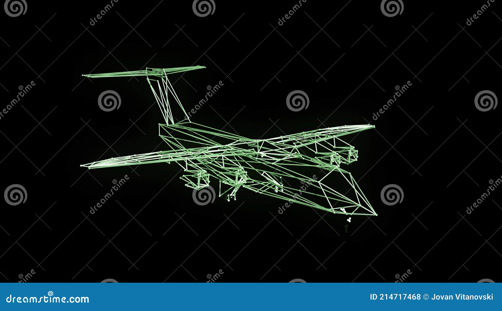 Airplane wire frame stock illustration. Illustration of future - 214717468