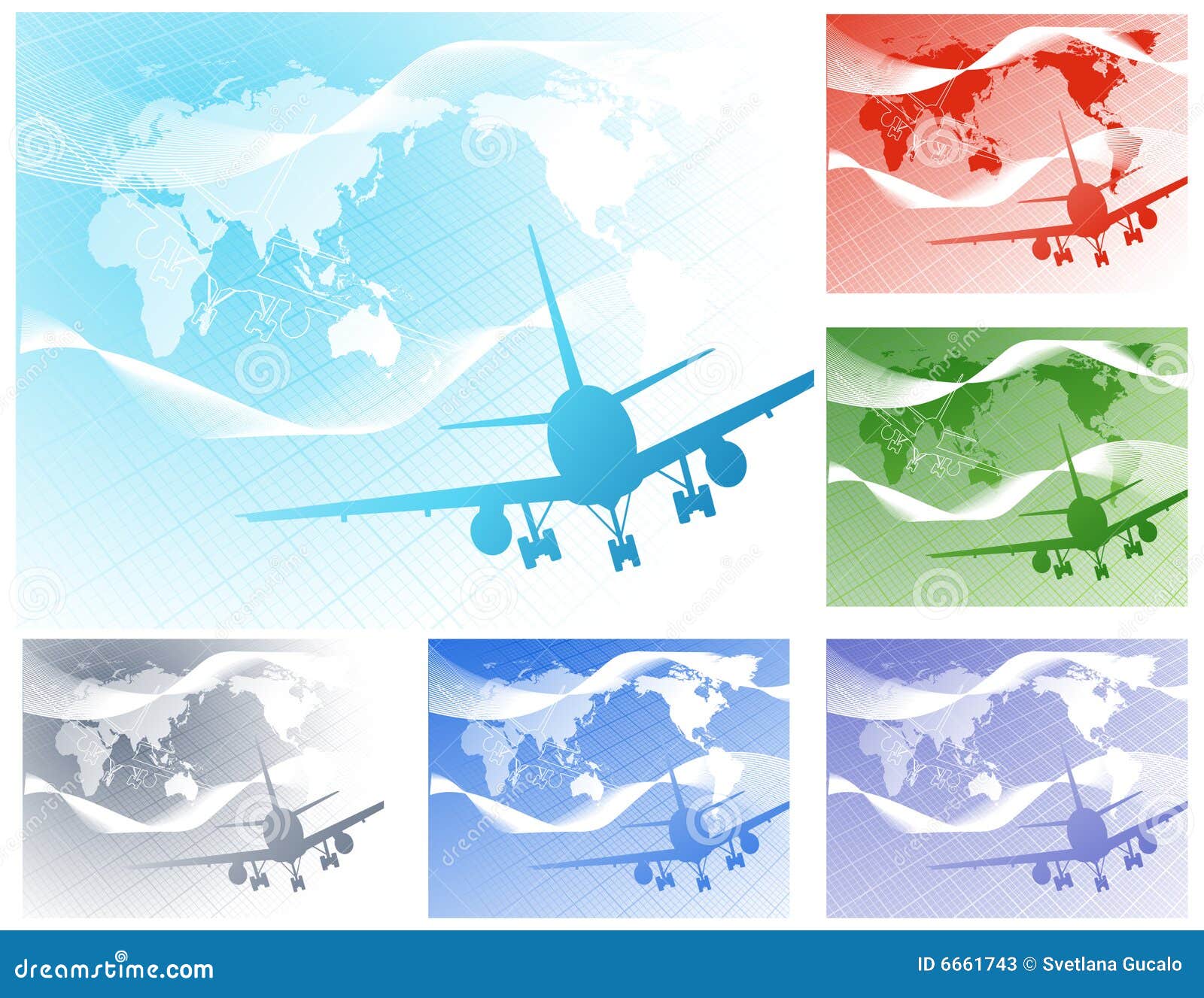 Airplane_on_world_map_bacground Stock Illustration - Illustration of ...