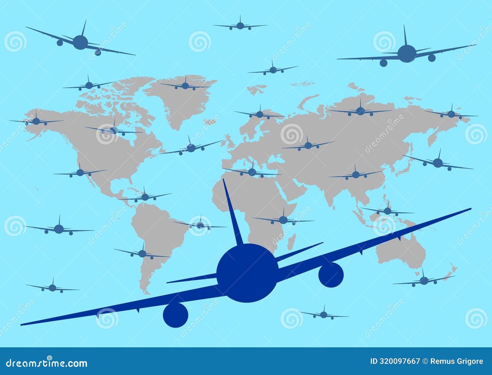Airplane And World Map With Network Royalty-Free Stock Photo ...