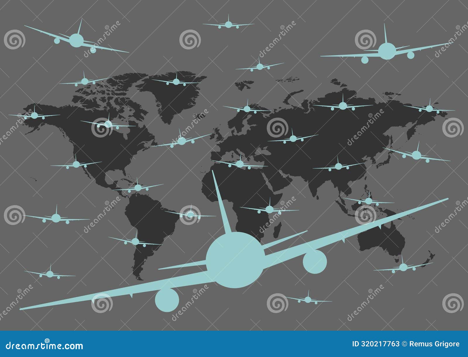 Airplane And World Map With Network Royalty-Free Stock Photo ...