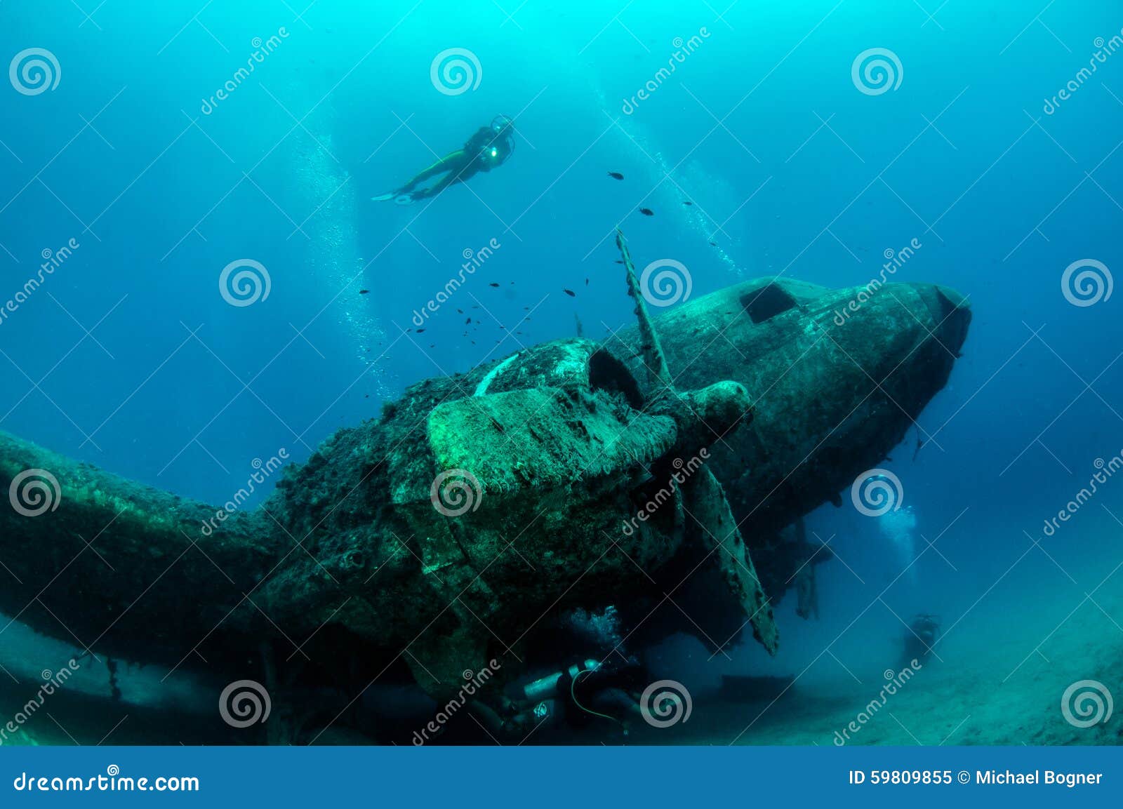 Airplane Wreck Diving stock image. Image of scuba, background - 59809855