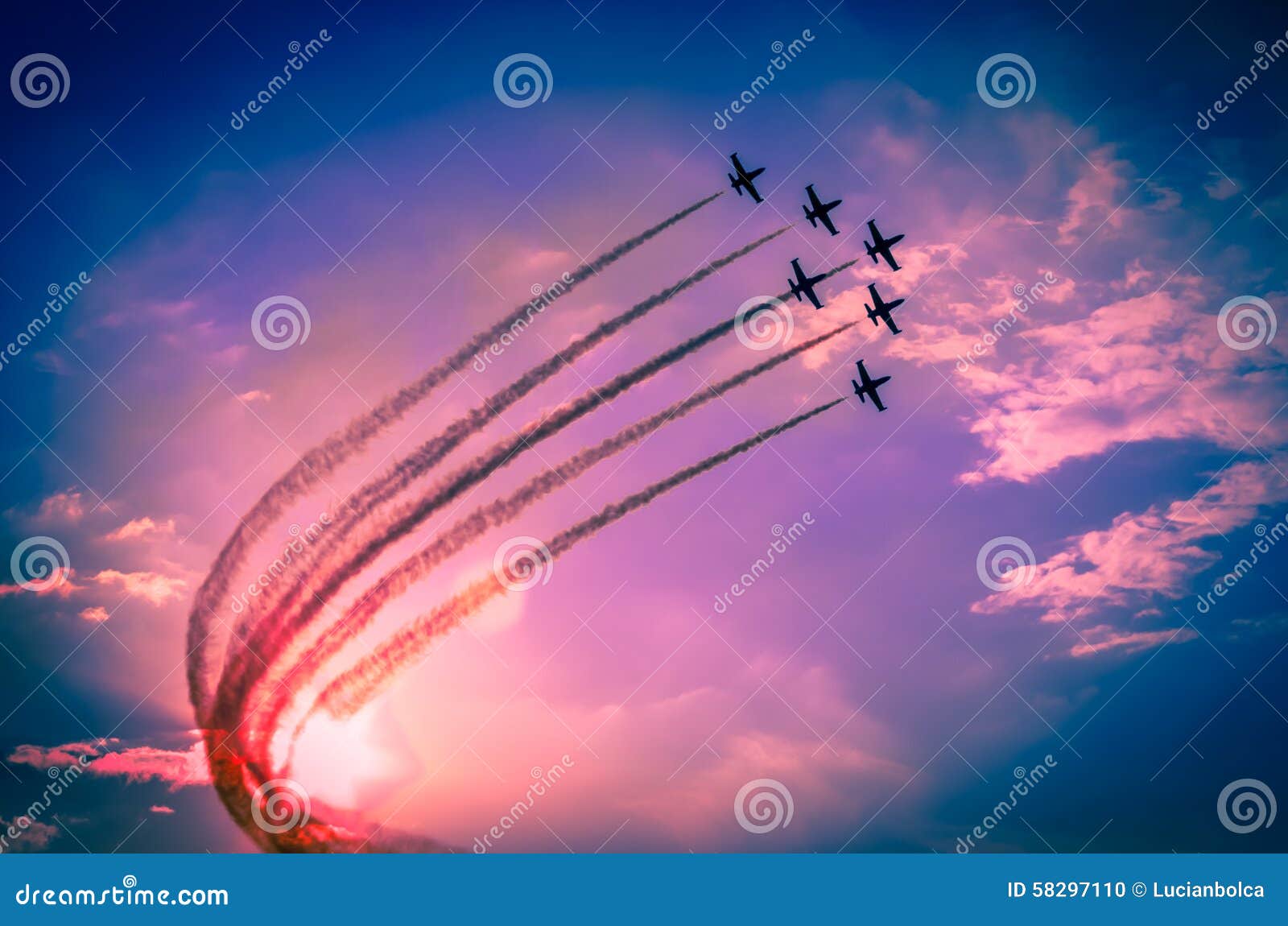 Airplanes on airshow stock photo. Image of airshow, angels - 58297110