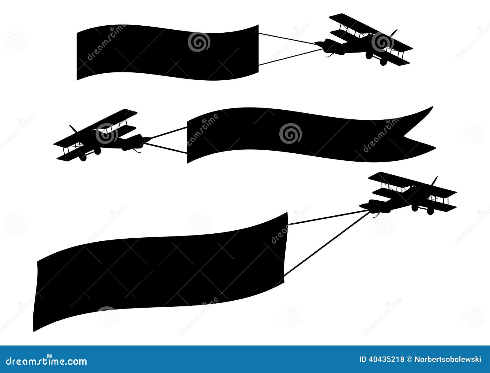 Airplanes with banners stock vector. Illustration of antique - 40435218