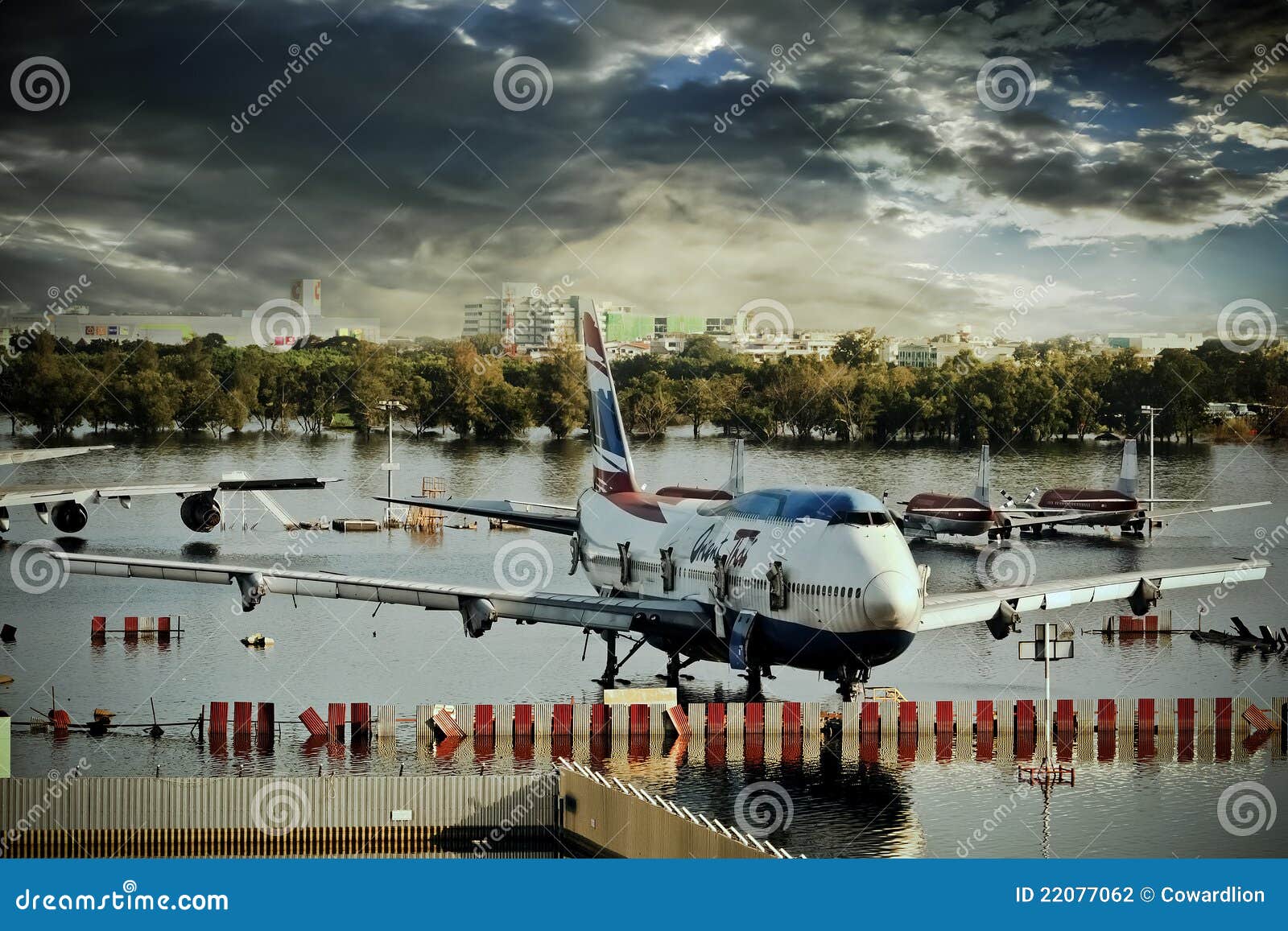 Airplanes Drown in the Water Editorial Photography - Image of damage ...