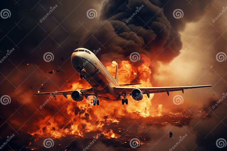 An Airplanes Engine Explodes during a Catastrophic Flight with Fire ...