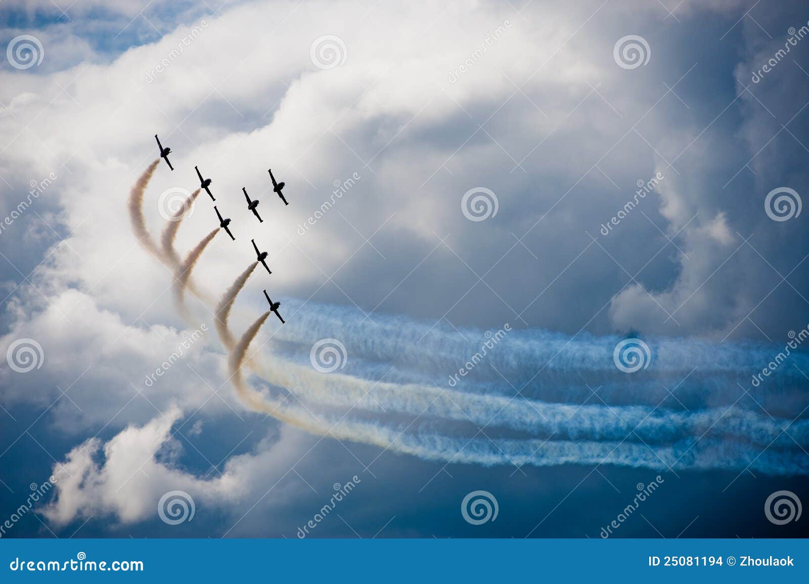 Airplanes in a flight show stock photo. Image of summer - 25081194