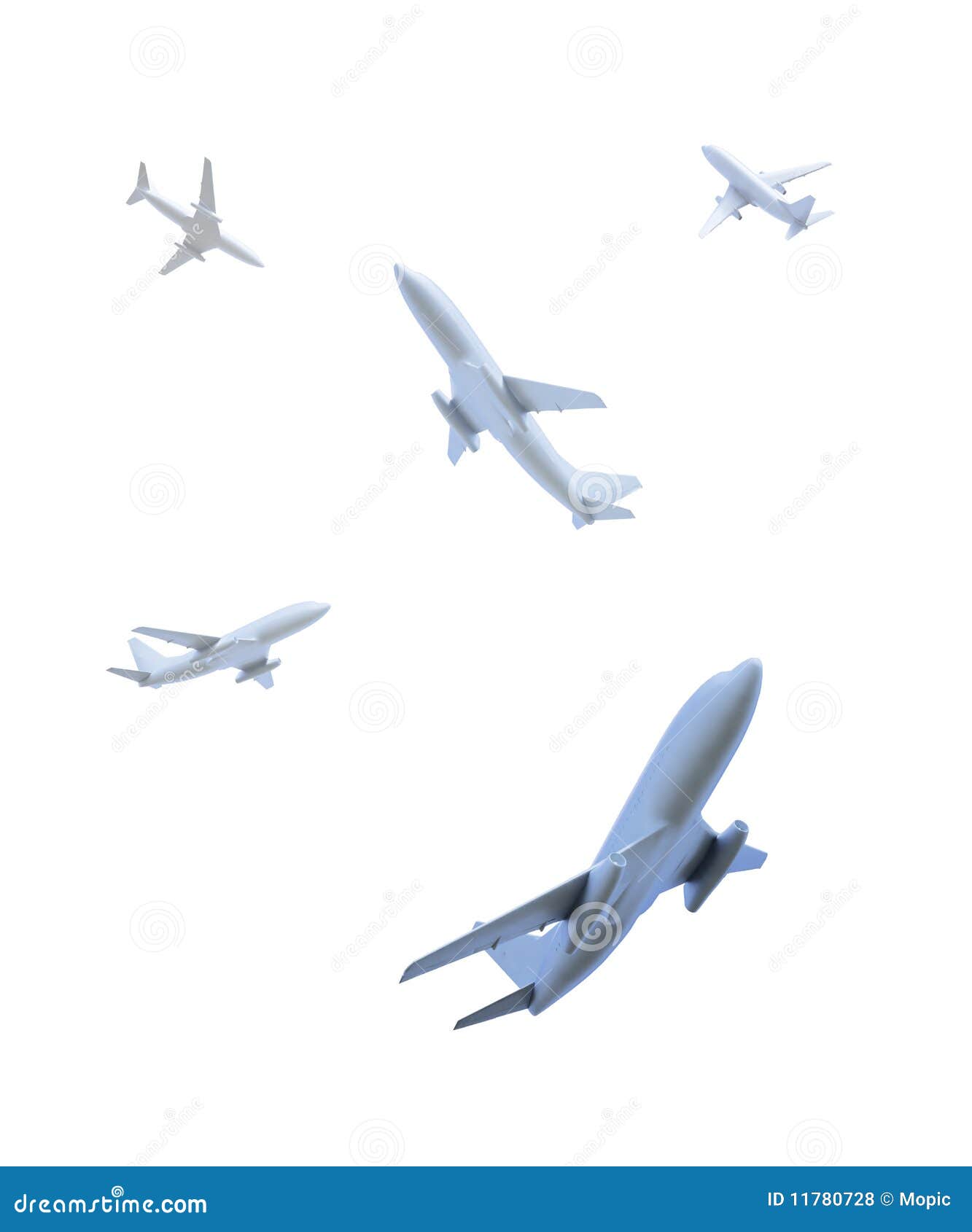 Airplanes Flying in Different Directions Stock Photo - Image of landing ...