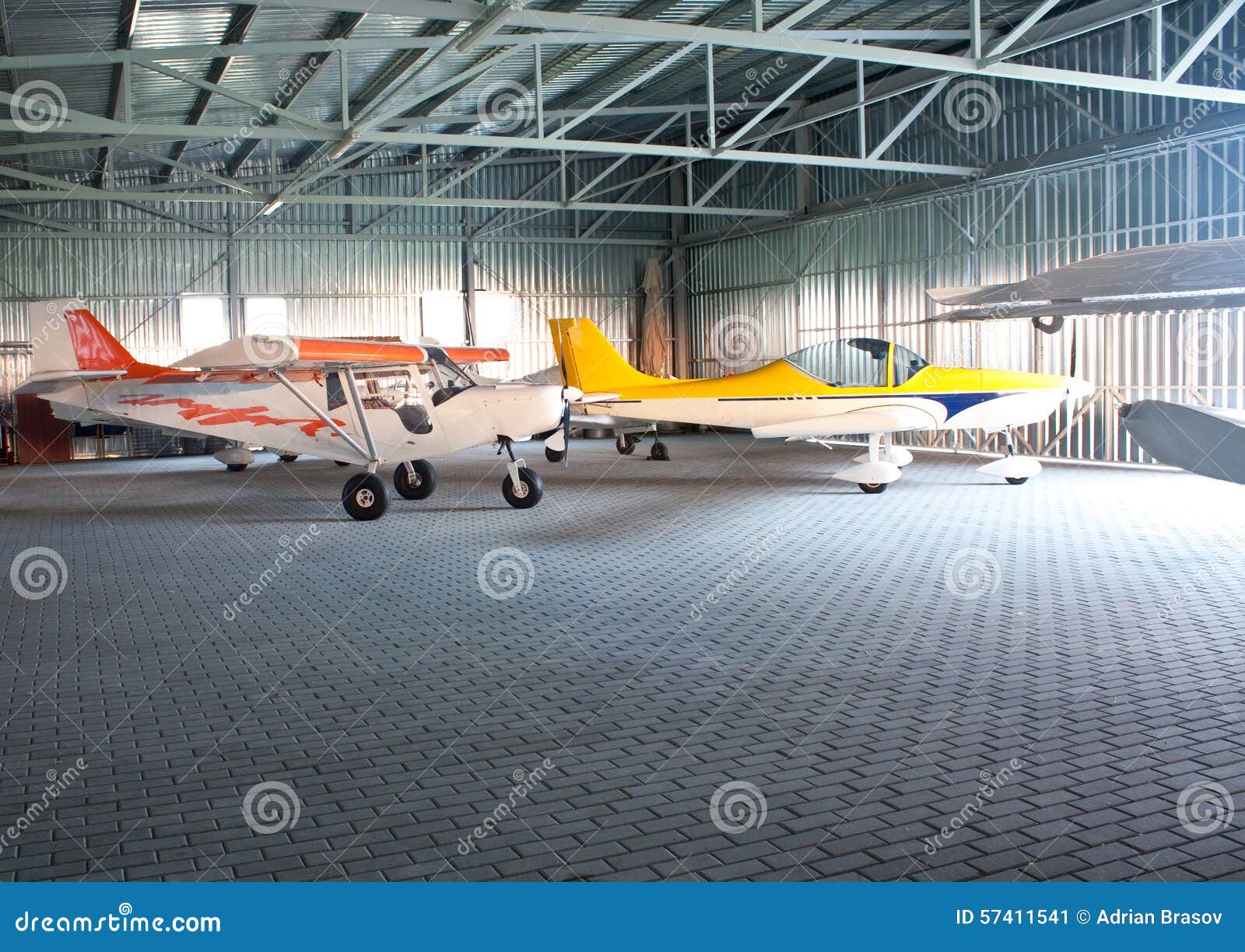 Airplanes hangar stock image. Image of airplanes, wings - 57411541