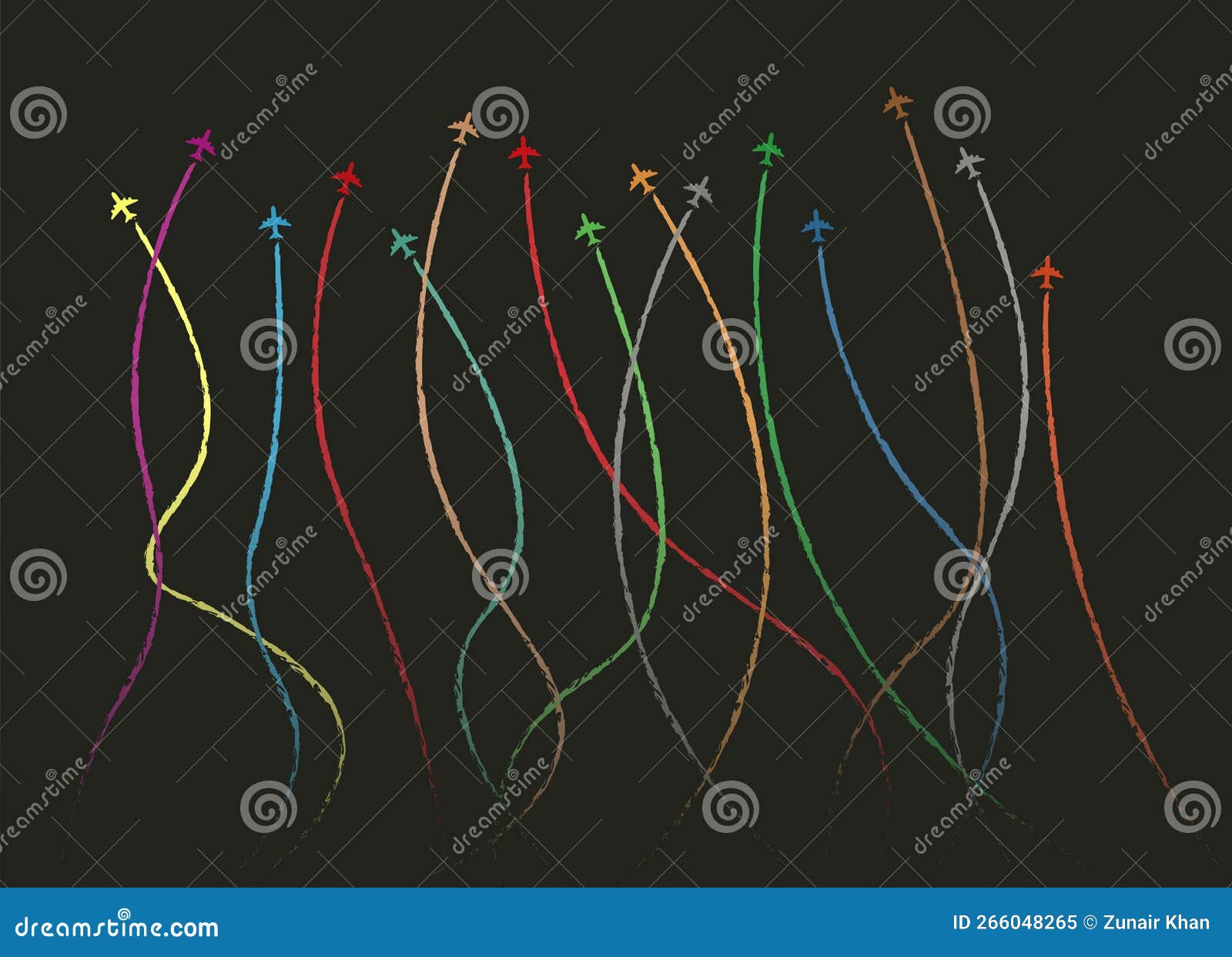 Airplanes in Random Directions Minimalistic Wallpaper, Colorful Lines ...