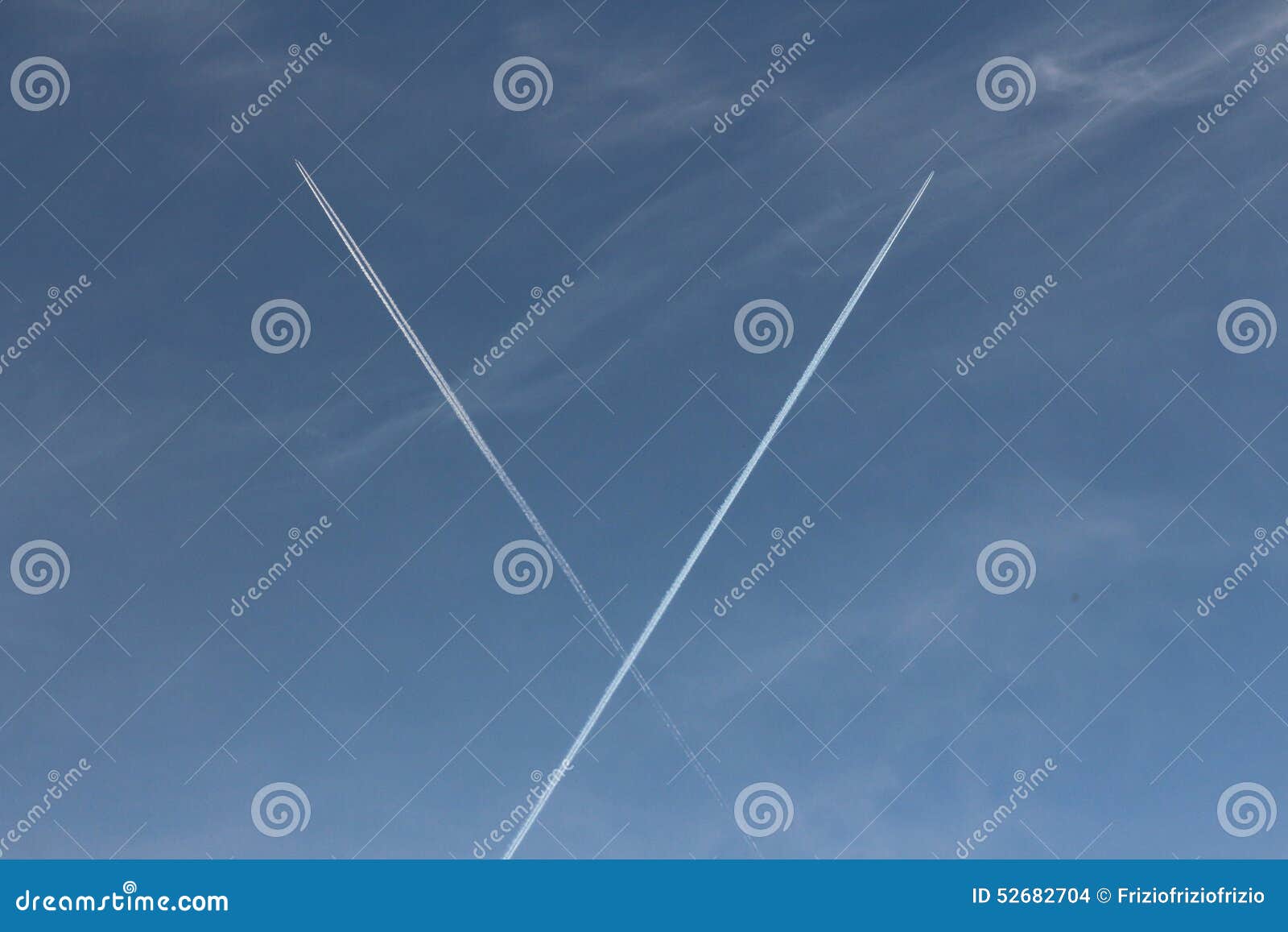 Airplanes Trails in the Sky, Letter Y Stock Photo - Image of angles ...