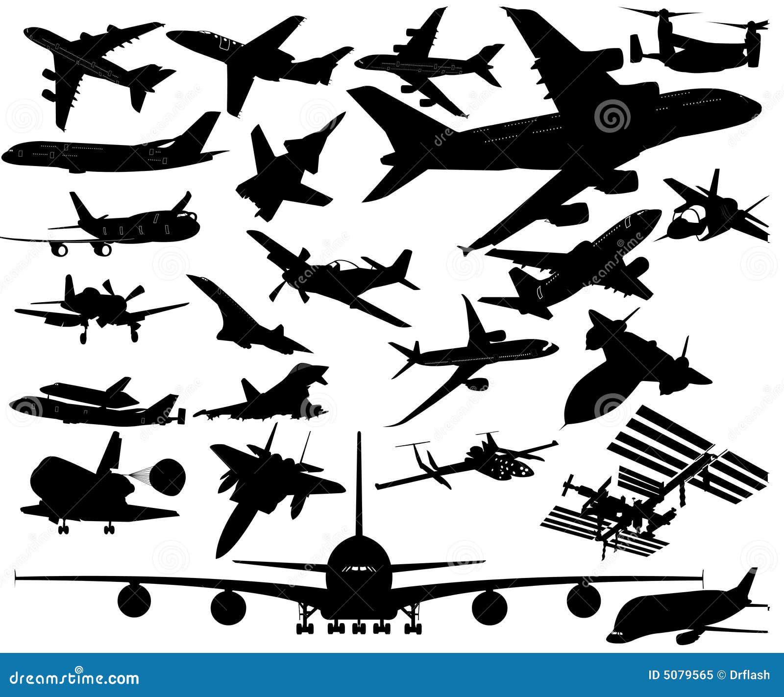 Airplanes in Vector Art stock illustration. Illustration of element ...
