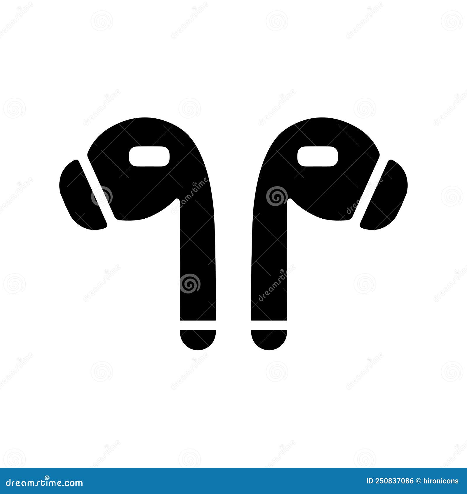 Airpod, Earbuds, Wireless Icon. Black Vector Graphics Stock Vector ...