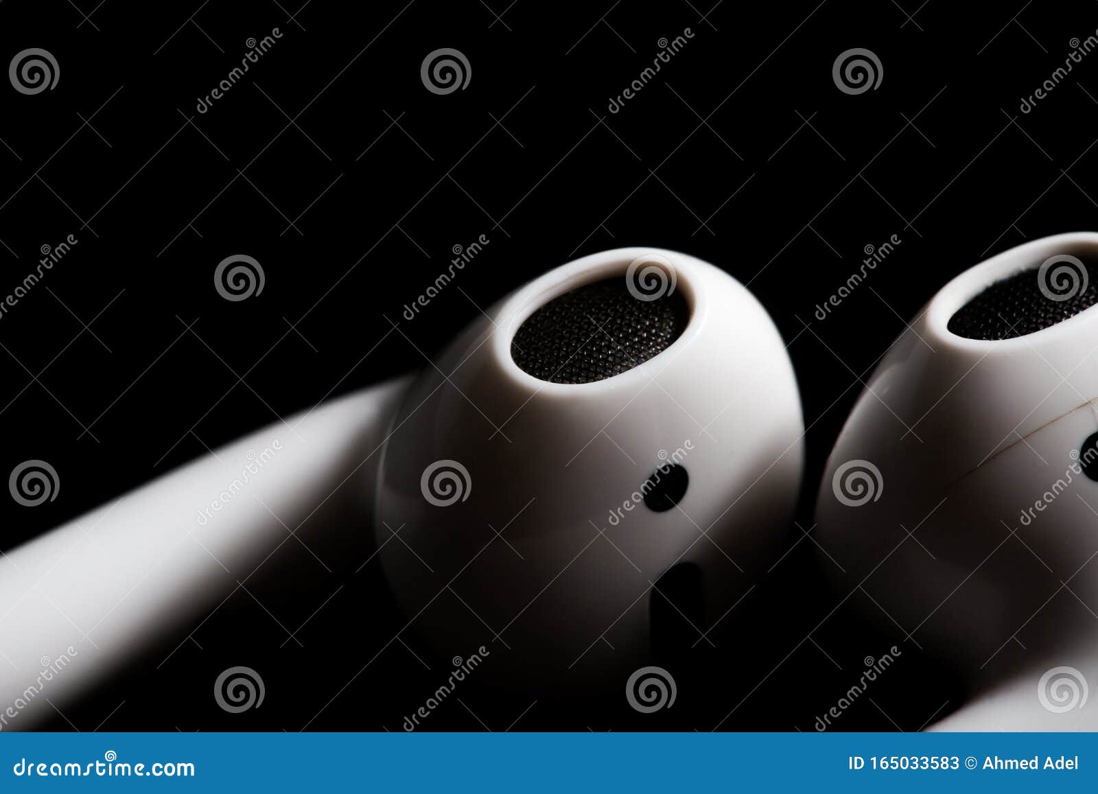 Airpods on a Black Background Stock Image - Image of earpods, design ...