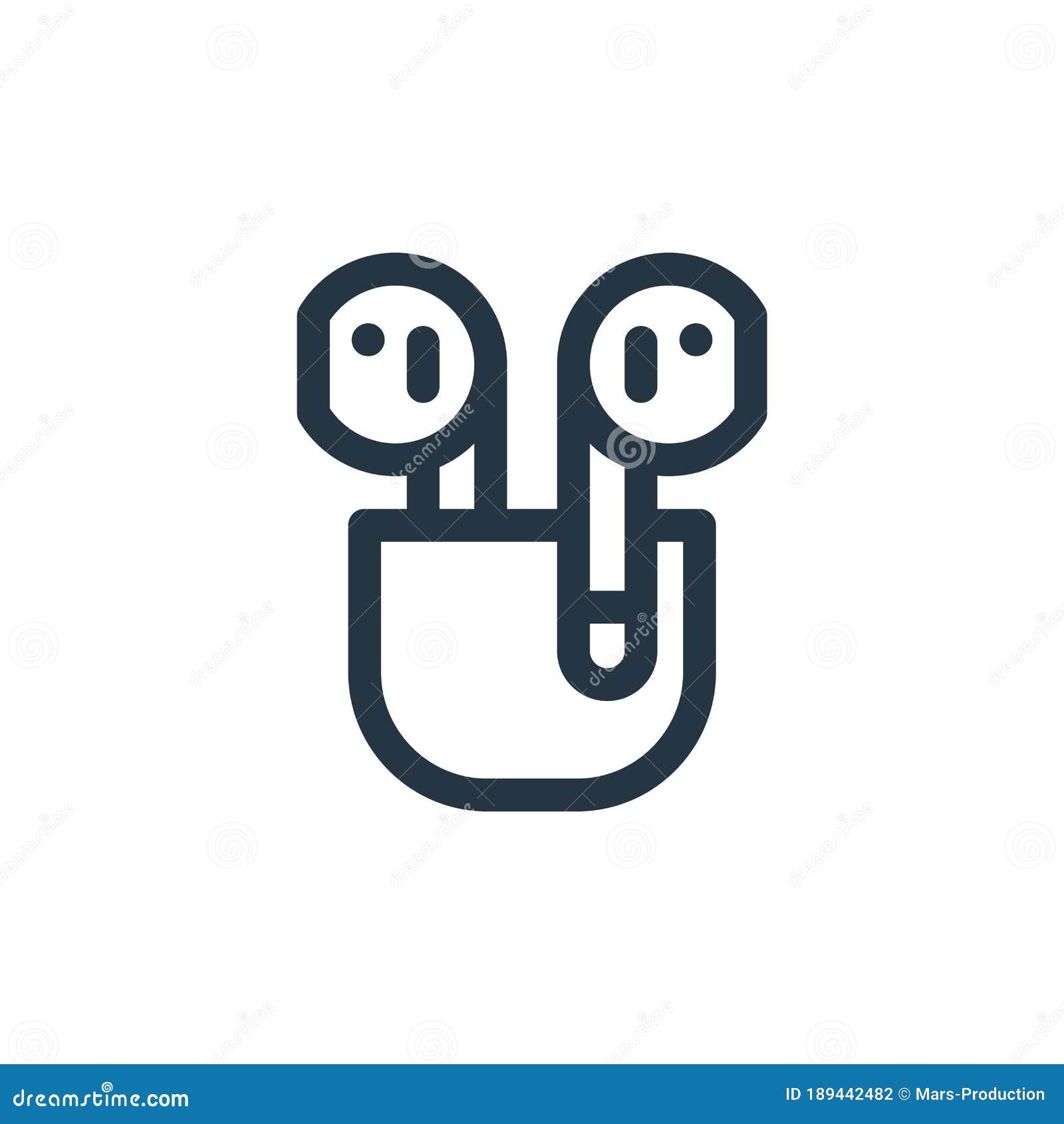 Airpods Vector Icon On White Background. Flat Vector Airpods Icon ...