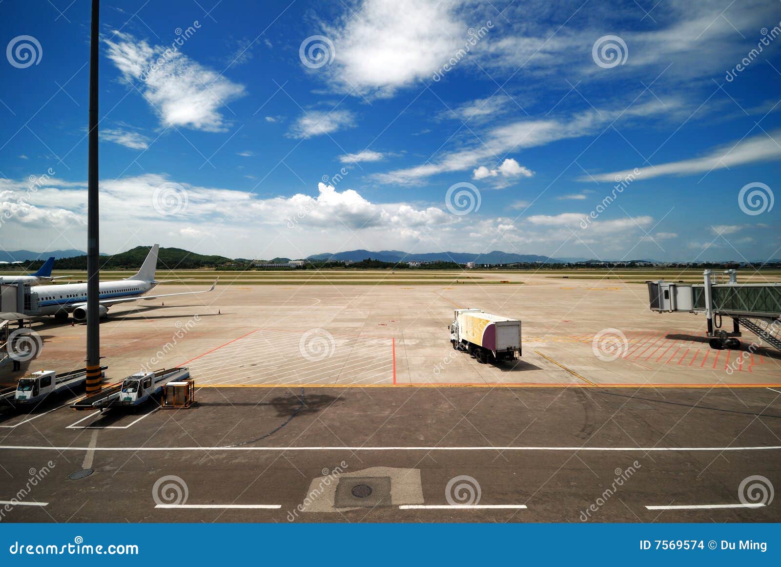 Airport stock photo. Image of buildings, planes, blue - 7569574