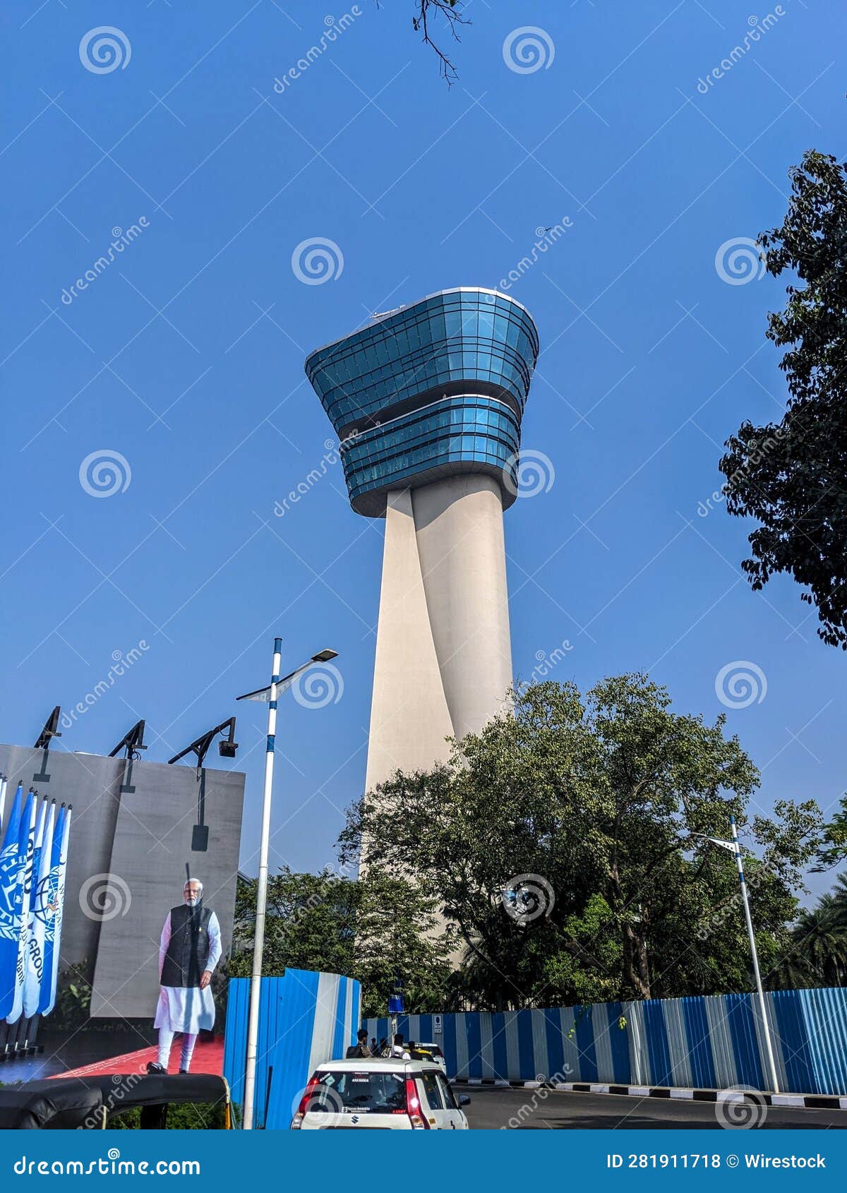 Airport Air Traffic Control Tower of Mumbai Airport. Editorial Stock ...