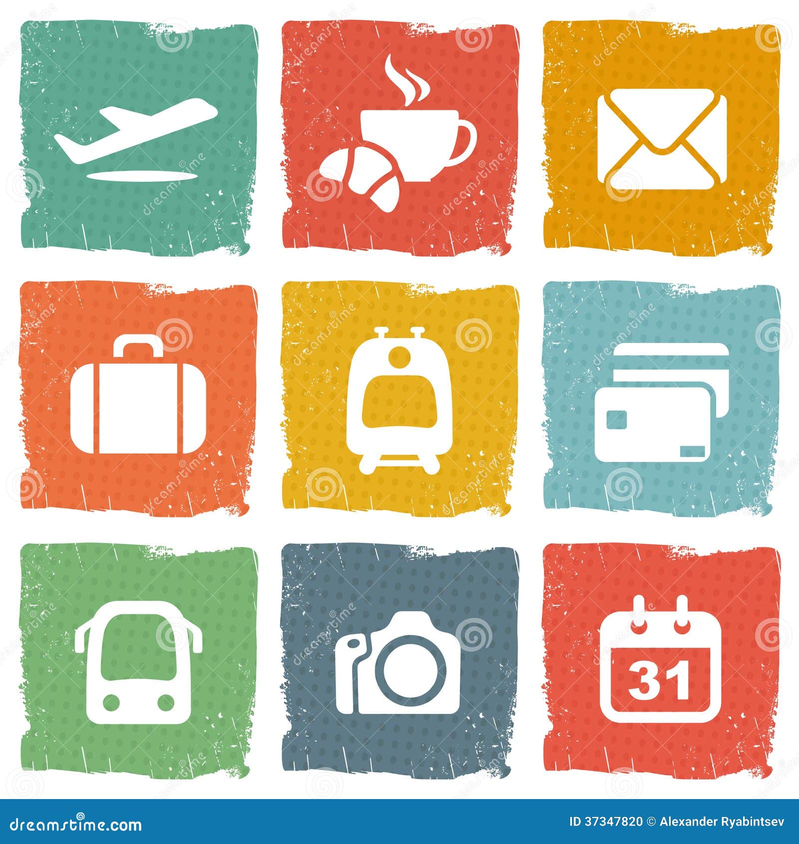 Airport and Airlines Services Icons Stock Vector - Illustration of ...