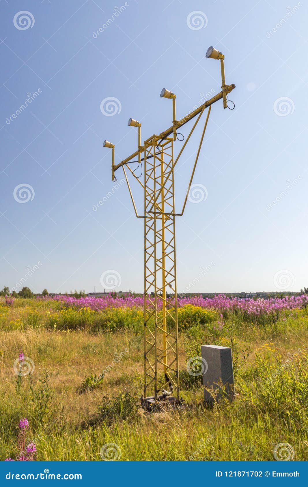 Airport Approach Light System Stock Photo - Image of system, lights ...