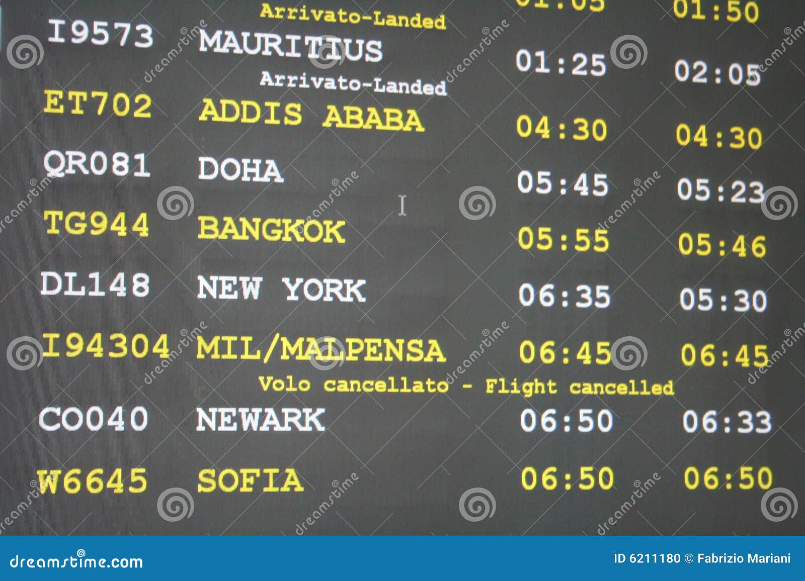 Airport arrive board editorial image. Image of global - 6211180