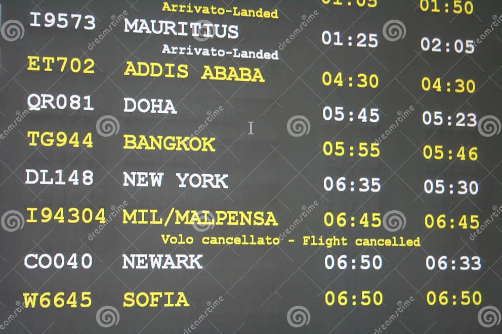 Airport arrive board editorial image. Image of global - 6211180