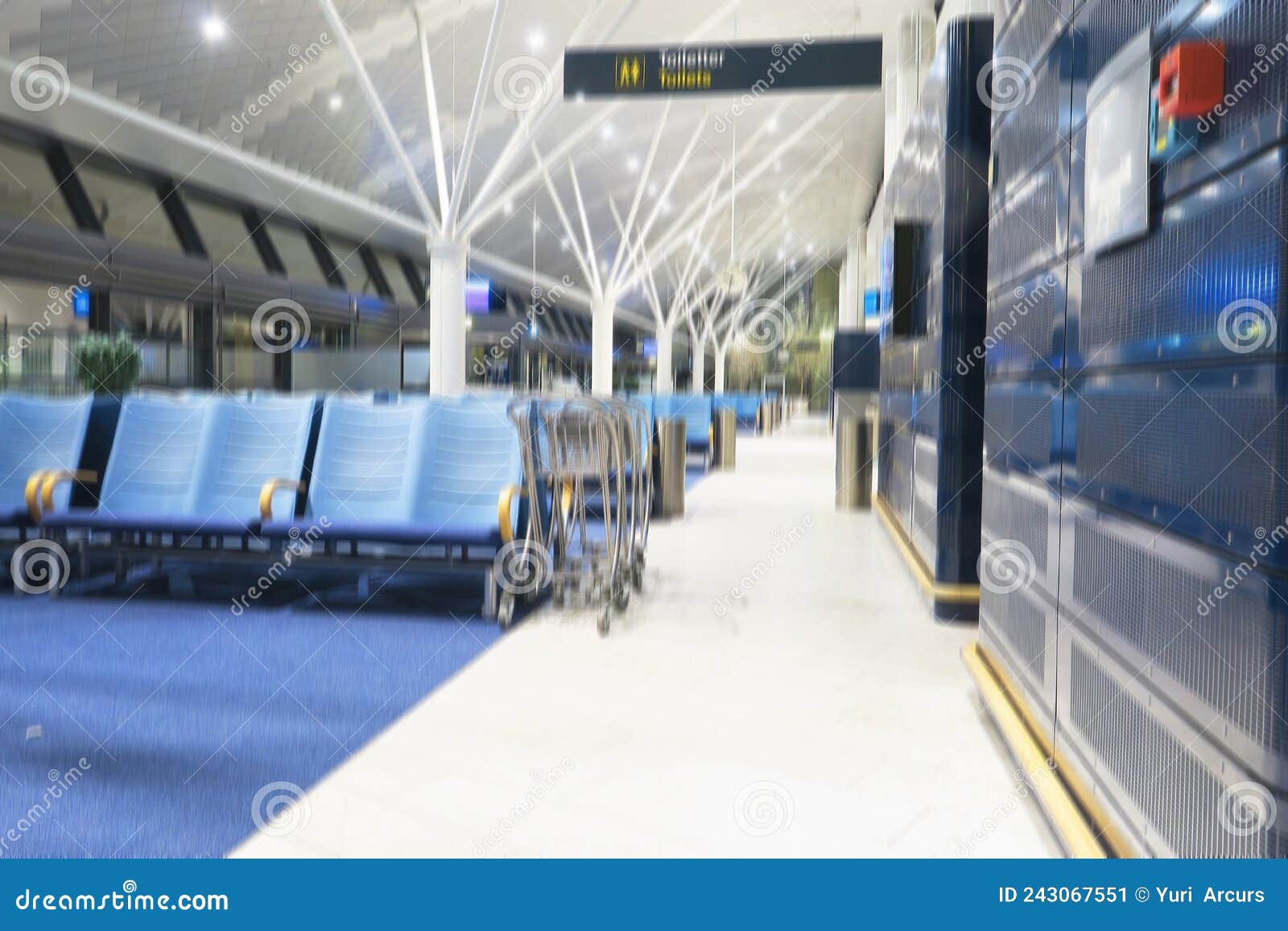 The Airport. Background Images of the Interior of an Airport. Stock ...