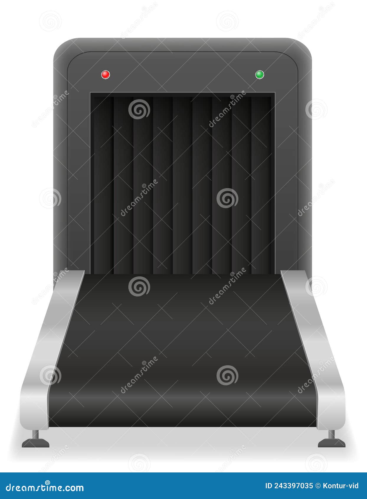 Airport Baggage Scanner Vector Illustration Stock Vector - Illustration ...