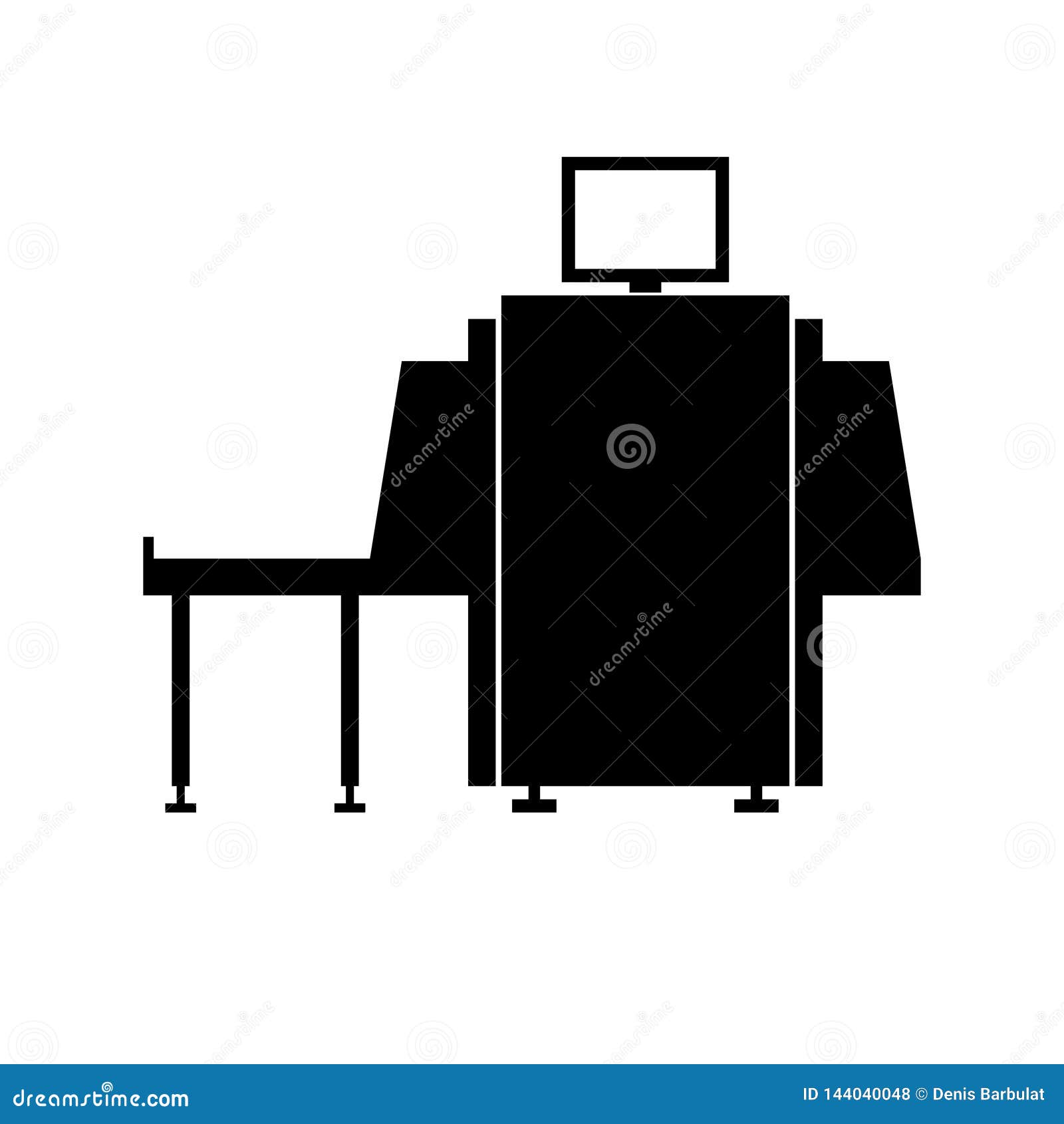 Airport Baggage Security Scanner Stock Vector - Illustration of travel ...