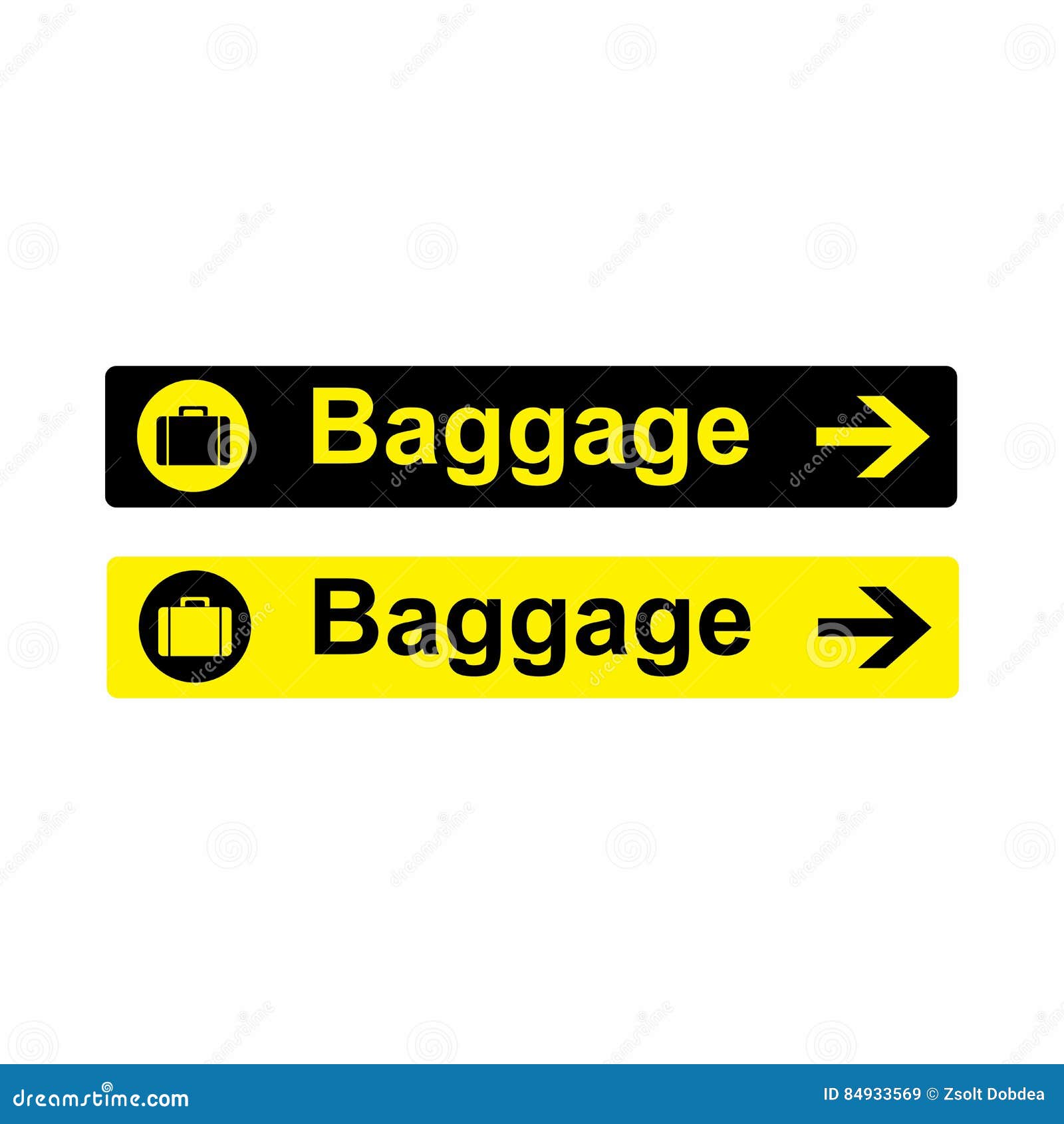 Airport Baggage Sign Vector Design Stock Vector - Illustration of gate ...
