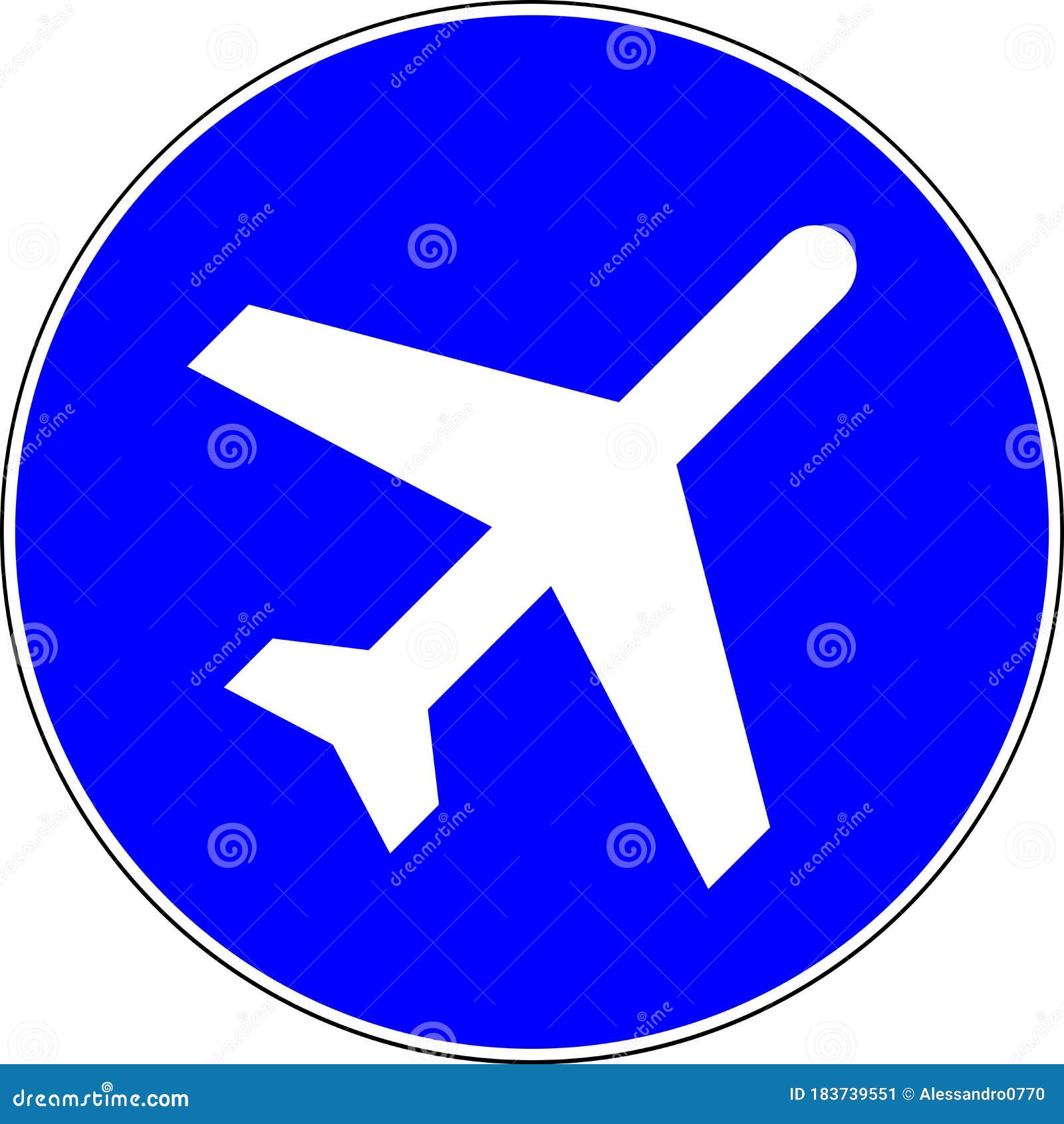 Airport blue sign stock illustration. Illustration of aircraft - 183739551