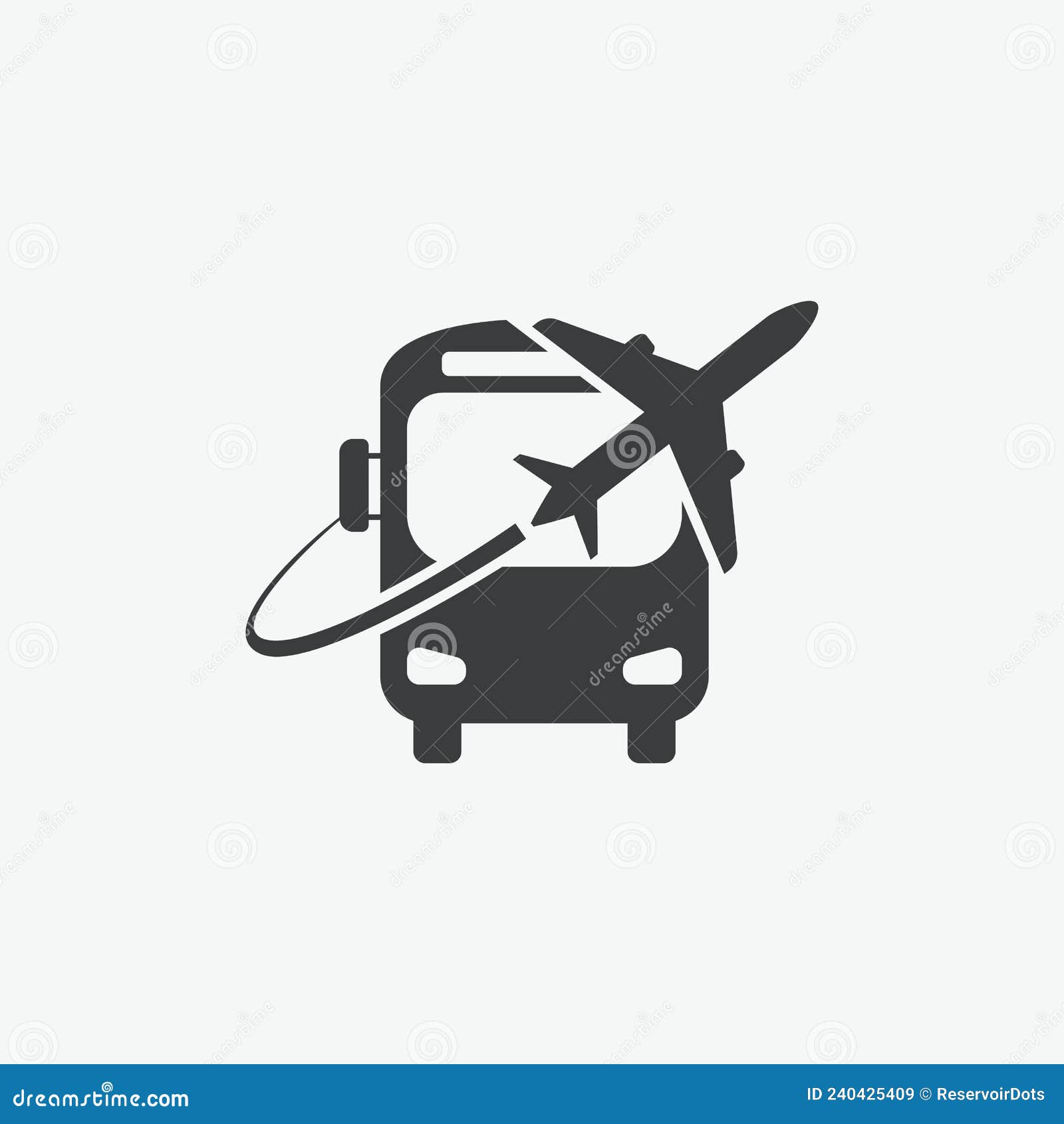 Airport Bus Shuttle Vector Icon Stock Vector - Illustration of concept ...
