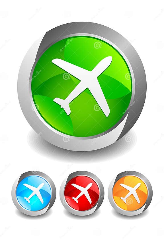 Airport Buttons stock illustration. Illustration of aviation - 20229699