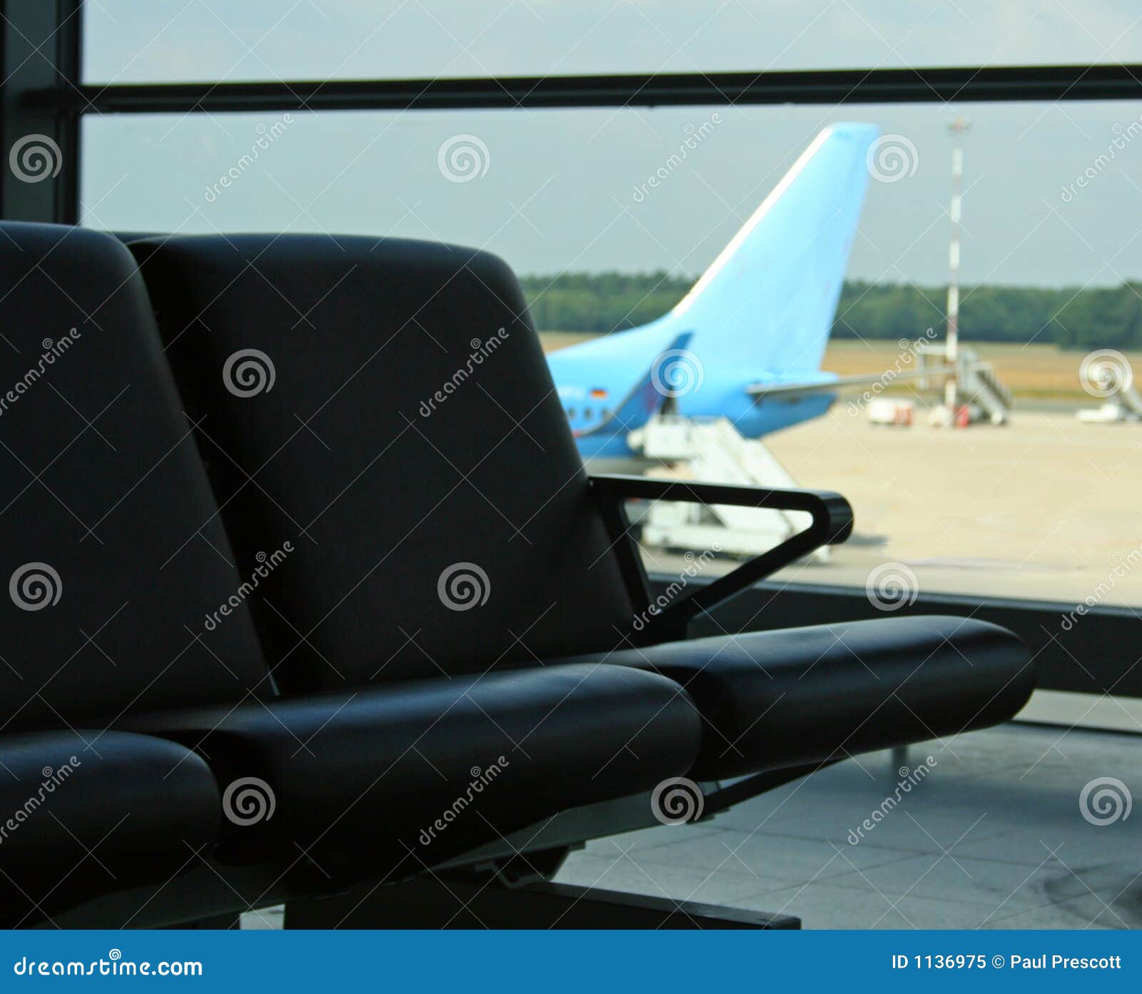 Airport chair stock image. Image of runway, departure - 1136975