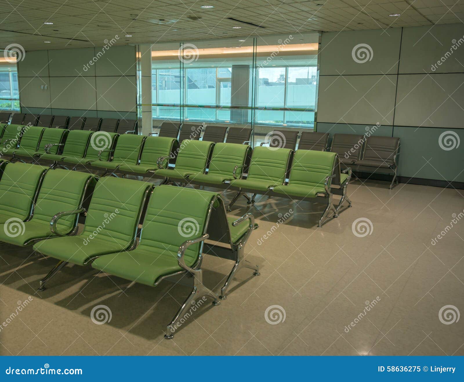 Airport Chairs stock image. Image of gate, indoors, concourse - 58636275