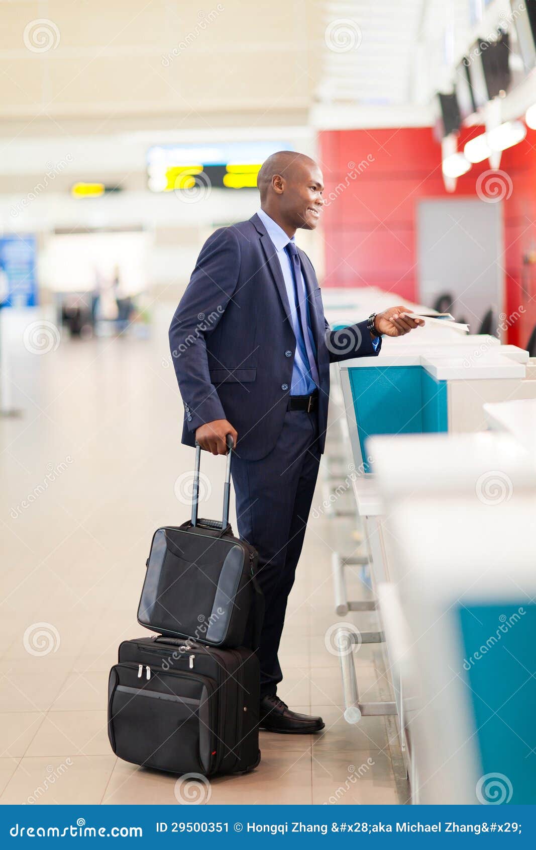 Airport check in stock image. Image of business, black - 29500351