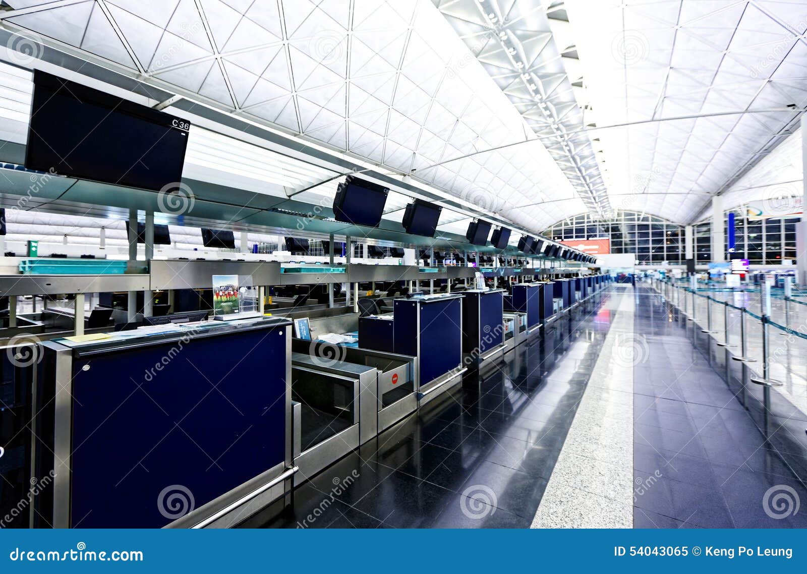 Airport check-in counter stock image. Image of entrance - 54043065