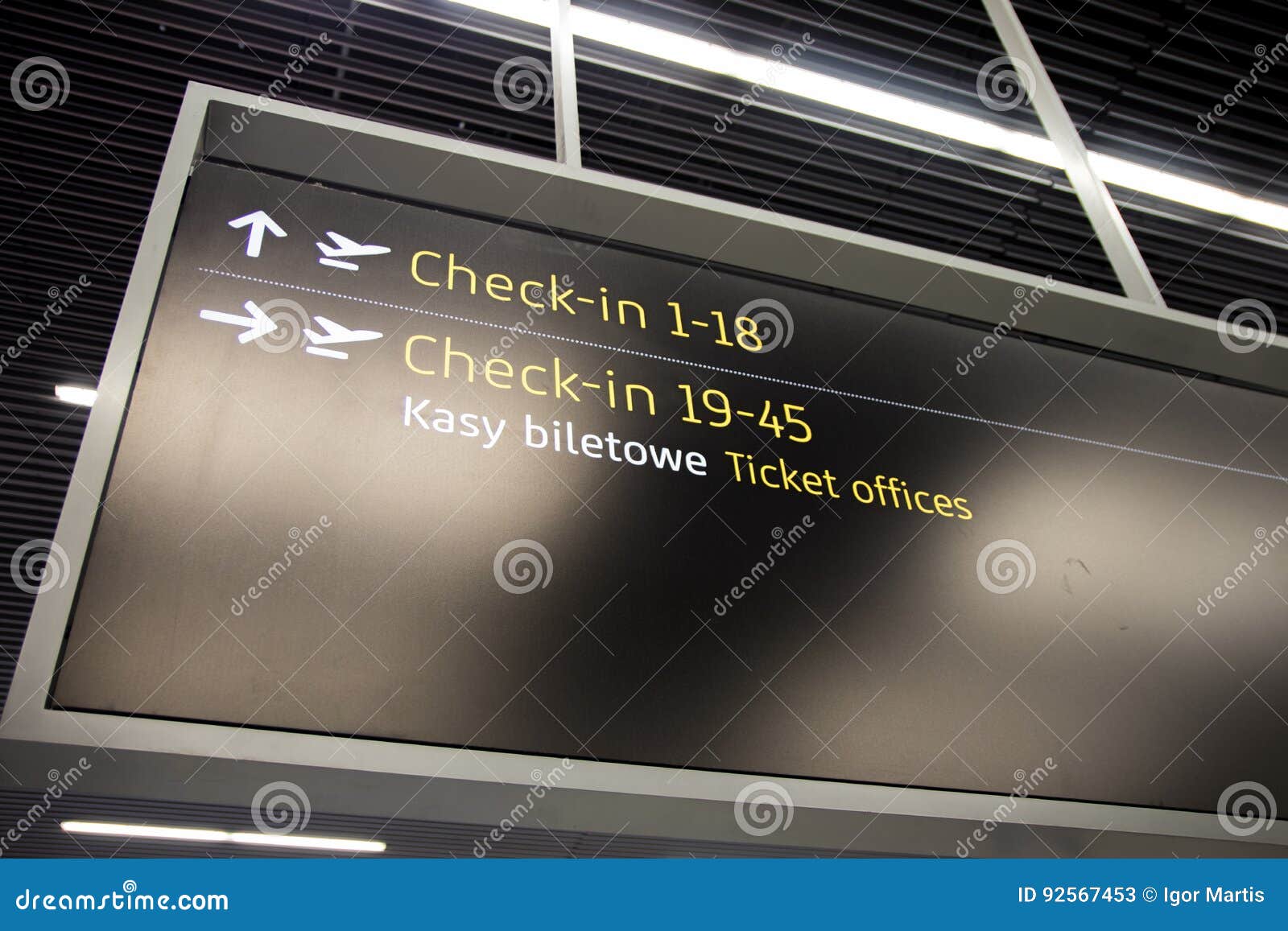 Airport Checkin and Gate Signage Stock Image - Image of motion, busy ...