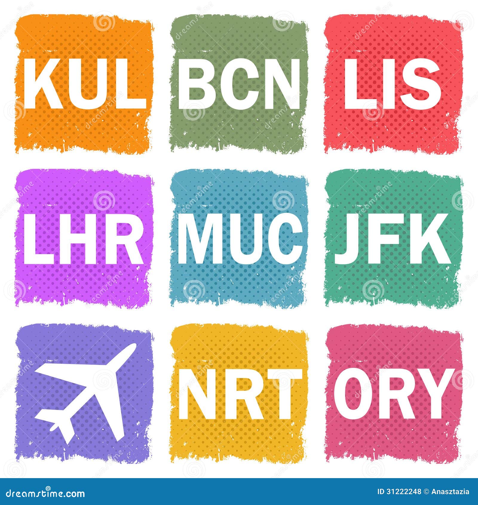 Airport codes stock illustration. Illustration of airplane - 31222248