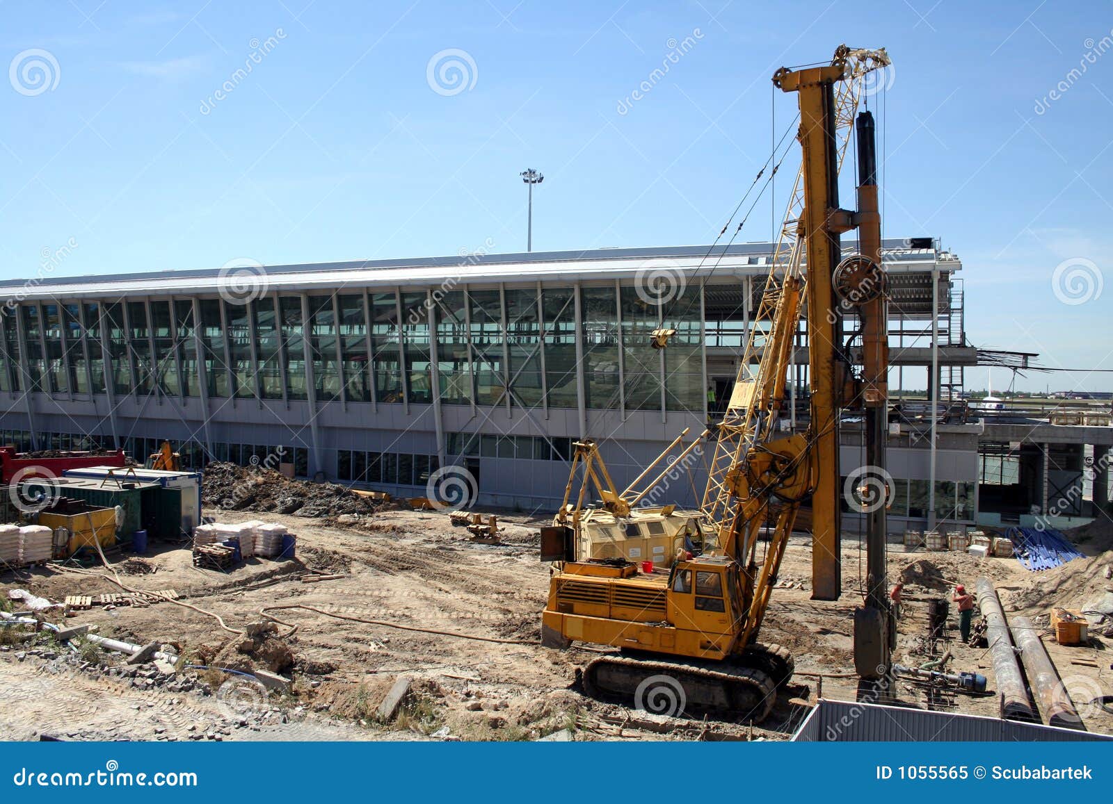 Airport construction #1 stock image. Image of builder - 1055565