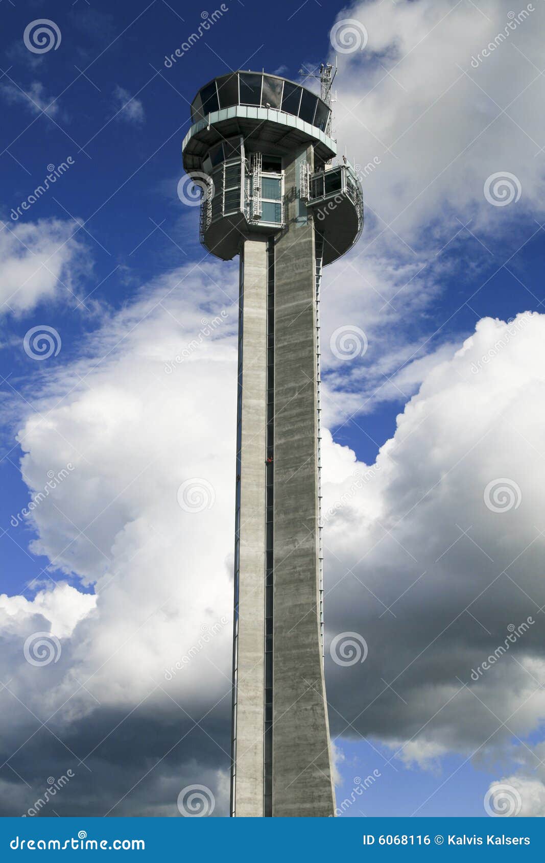 Airport Control Tower At Silhouette Background, Radar Tower Plane ...