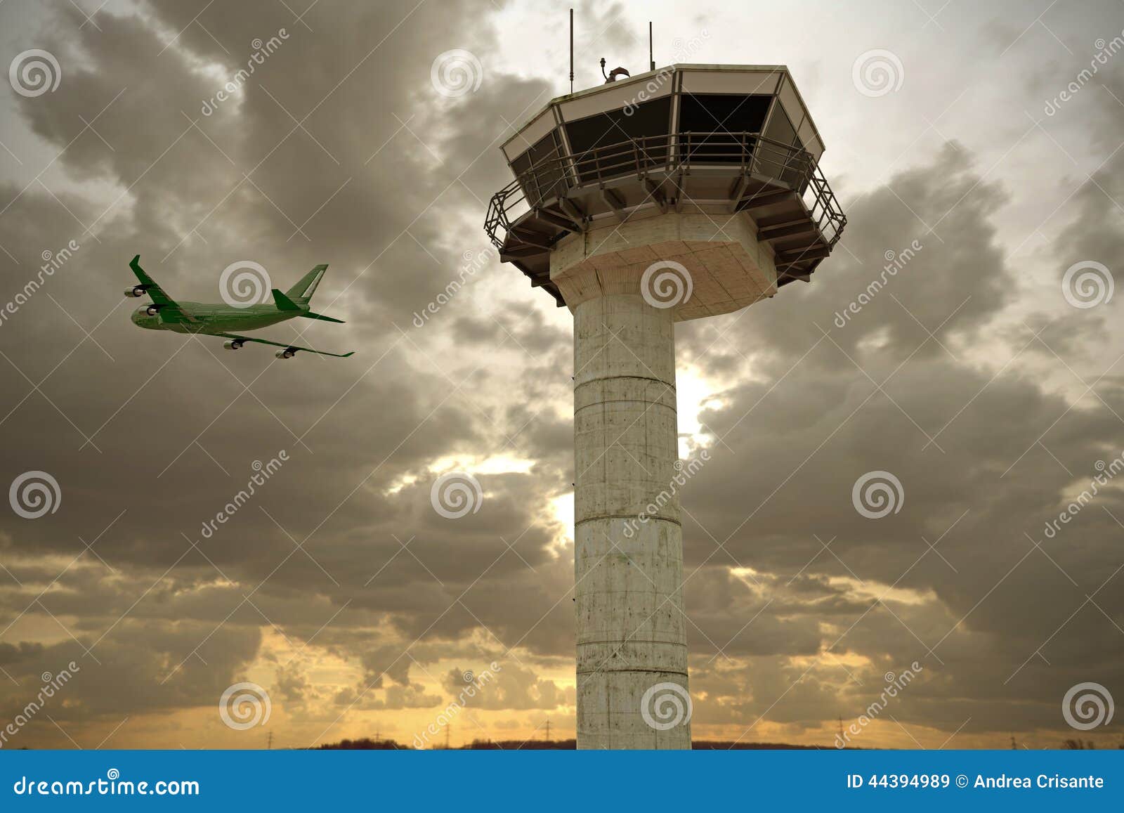 Airport control tower stock illustration. Illustration of traffic ...