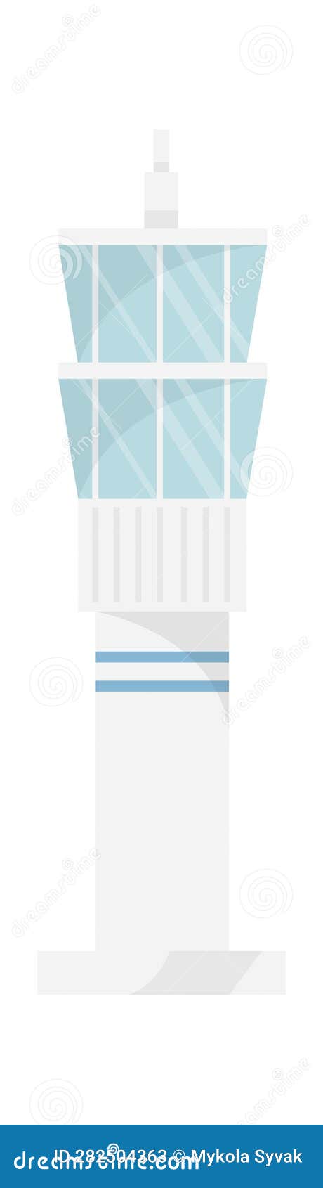 Airport Control Tower stock vector. Illustration of departure - 282504363